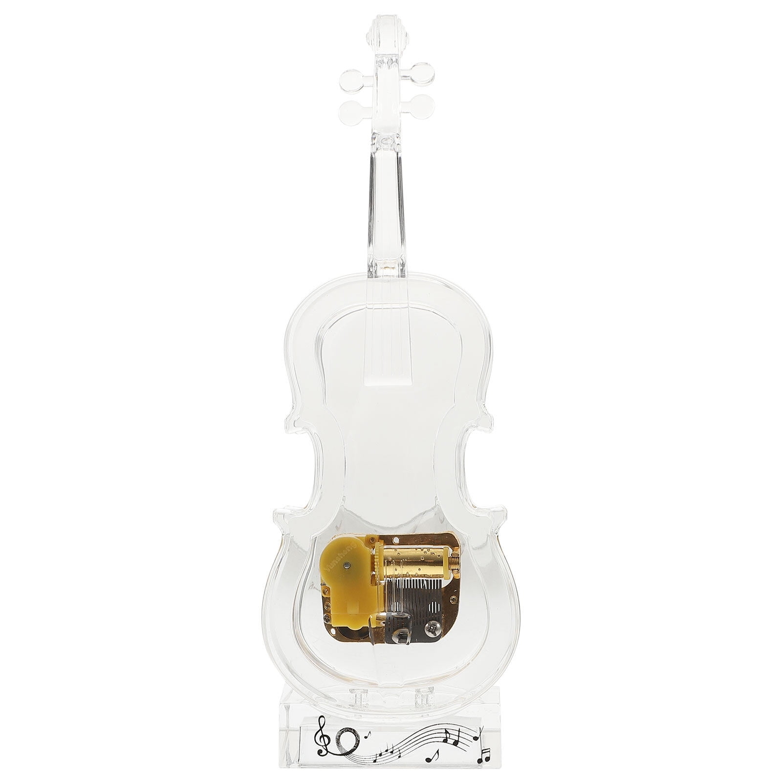 Mechanical Wind up Violin Music Box Transparent Acrylic for Decoration ...