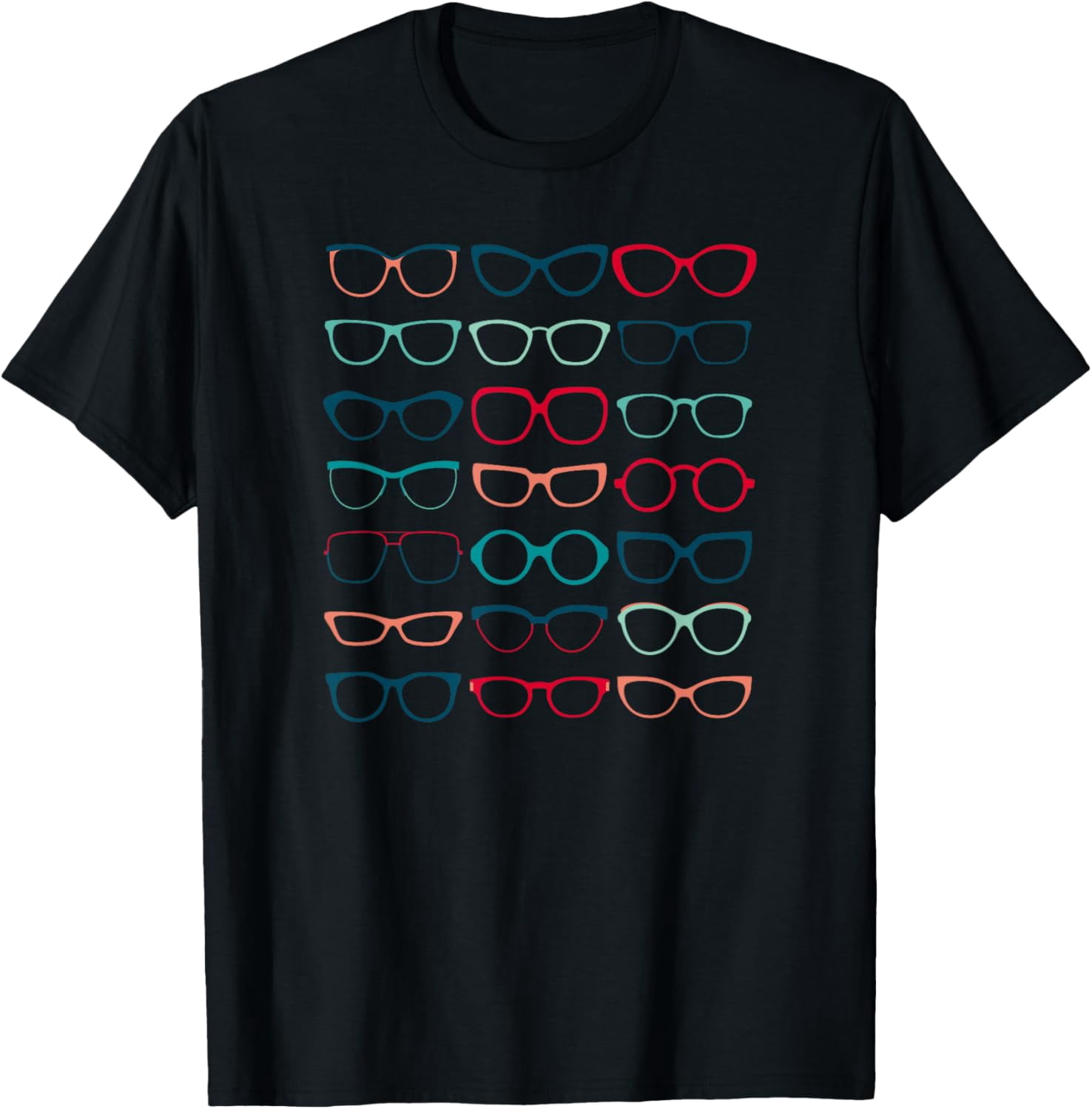 Trendy Eyeglasses Compilation Poster T-Shirt men and women can wear ...