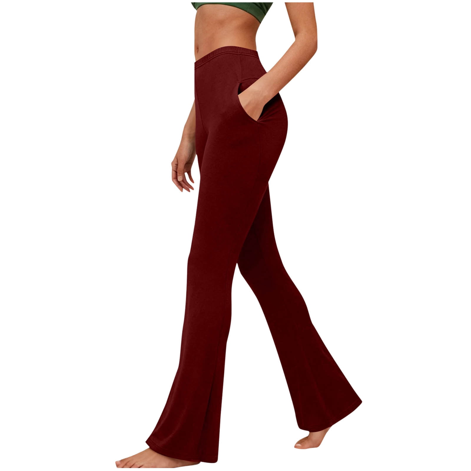Trendy Flare Yoga Pants for Women - Soft High Waist Bootcut Leggings ...