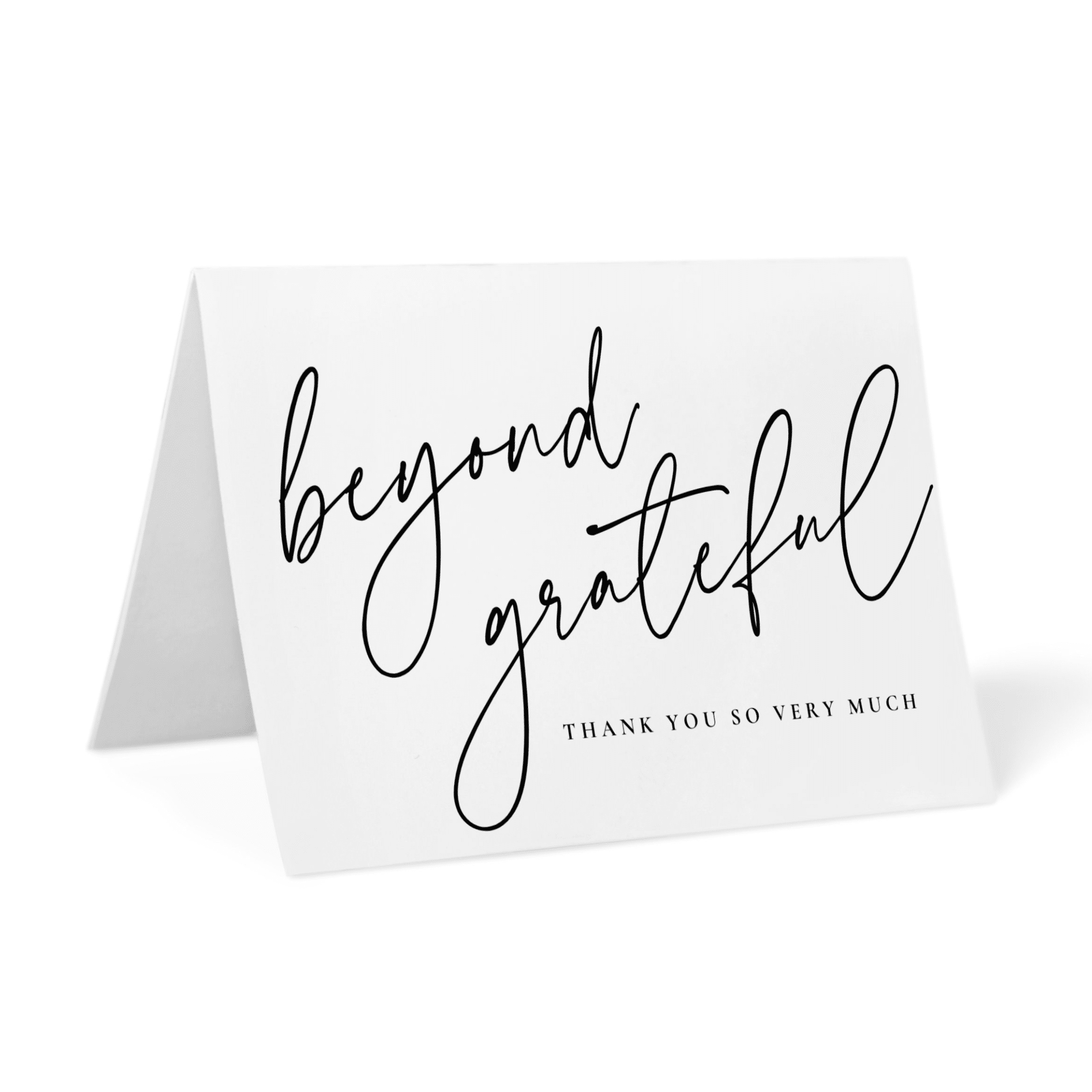 Trendy Fox Simple Beyond Grateful Thank You Cards With Envelopes, Bulk 25 Pack, 4x6 in - Walmart.com