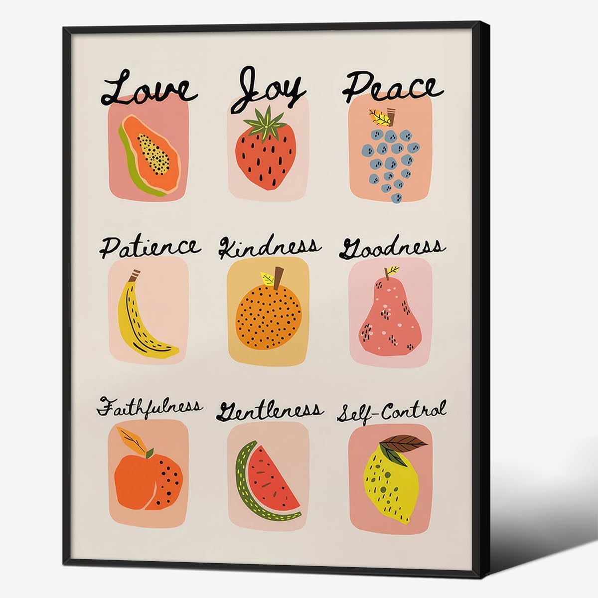 Trendy Fruit of The Spirit Wall Art Christian Bible Verse Posters 08x10 ...