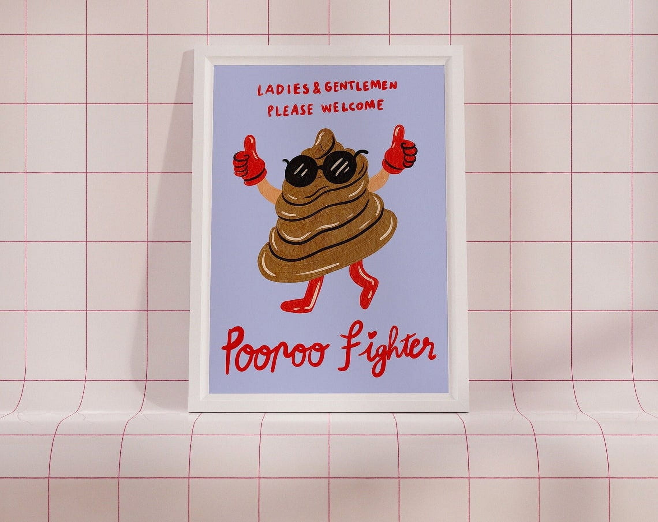 Trendy Groovy Bathroom Wall Art, Colorful Wall Art, Tissue Roll ...