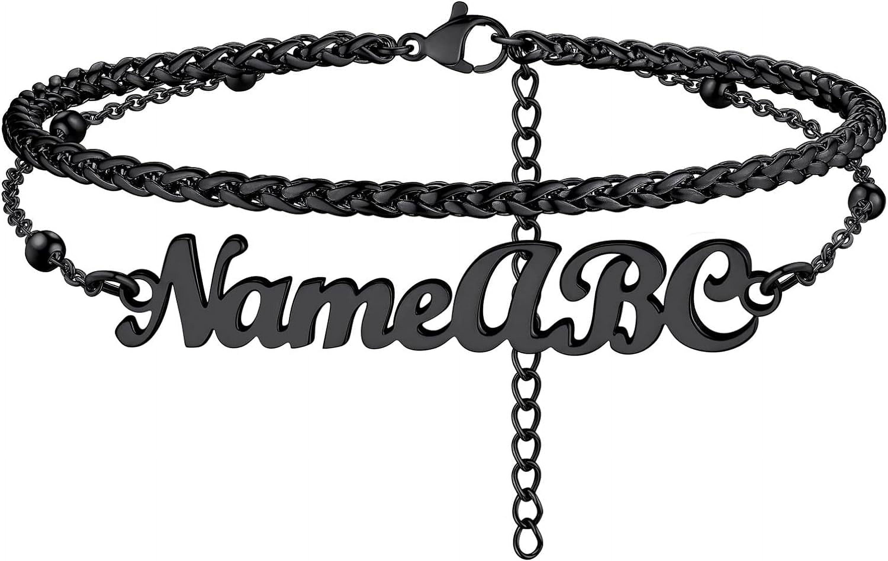 Trendy Handcuffs Design/Customize Words Ankle Bracelet For Men Women ...