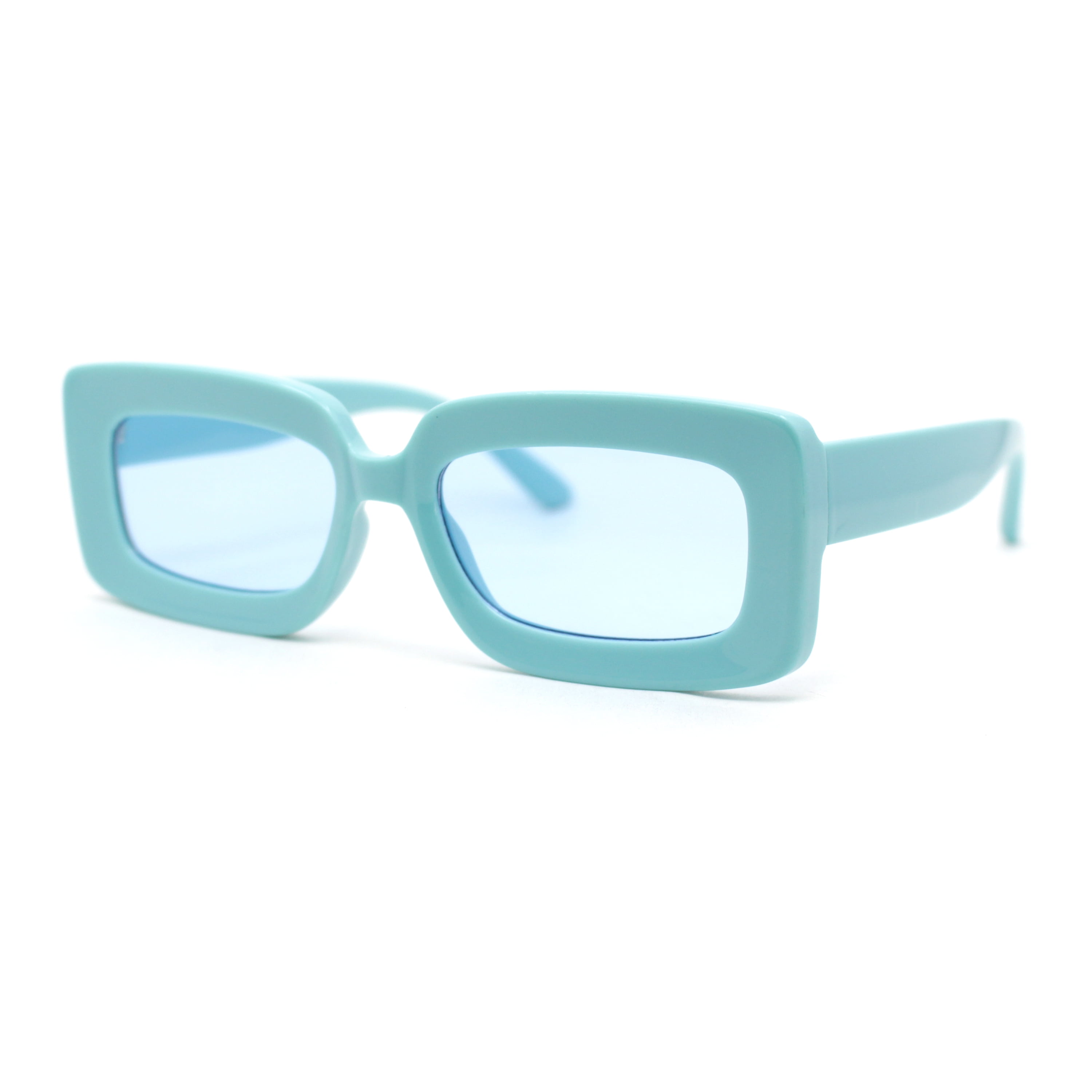 Trendy Hipster Thick Plastic Narrow Rectangle Minimal Fashion ...