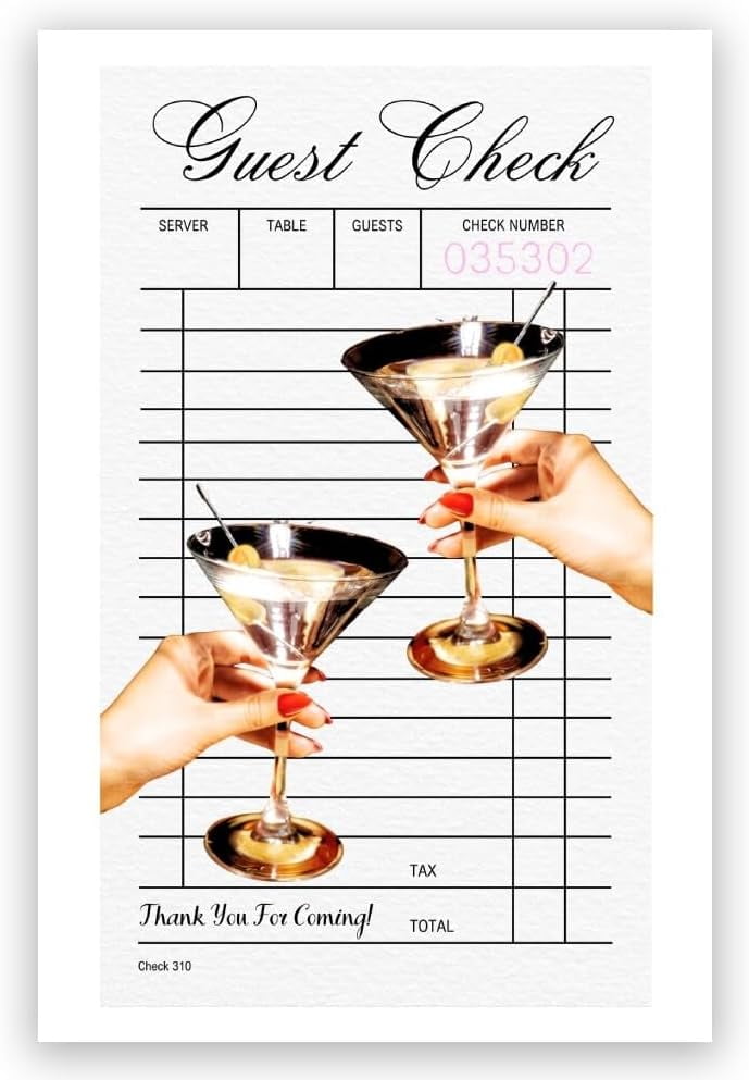 Retro Martini Funky Cocktail Retro Poster Alcohol Bar Cart Wall Art ...