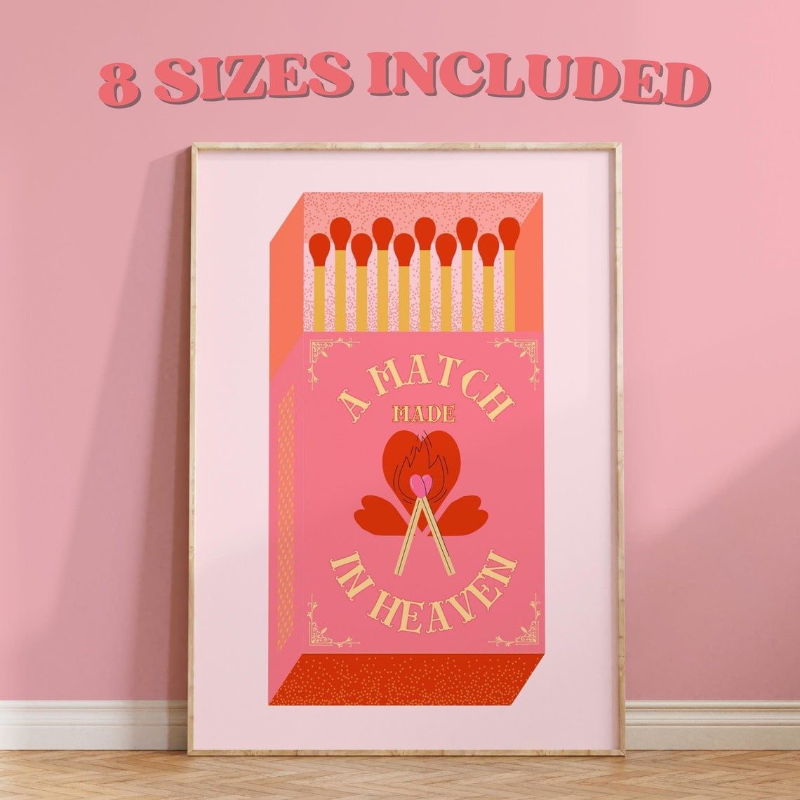 Trendy Matchbox Print, Trendy Matches Poster, Retro Matchbook Wall Art ...