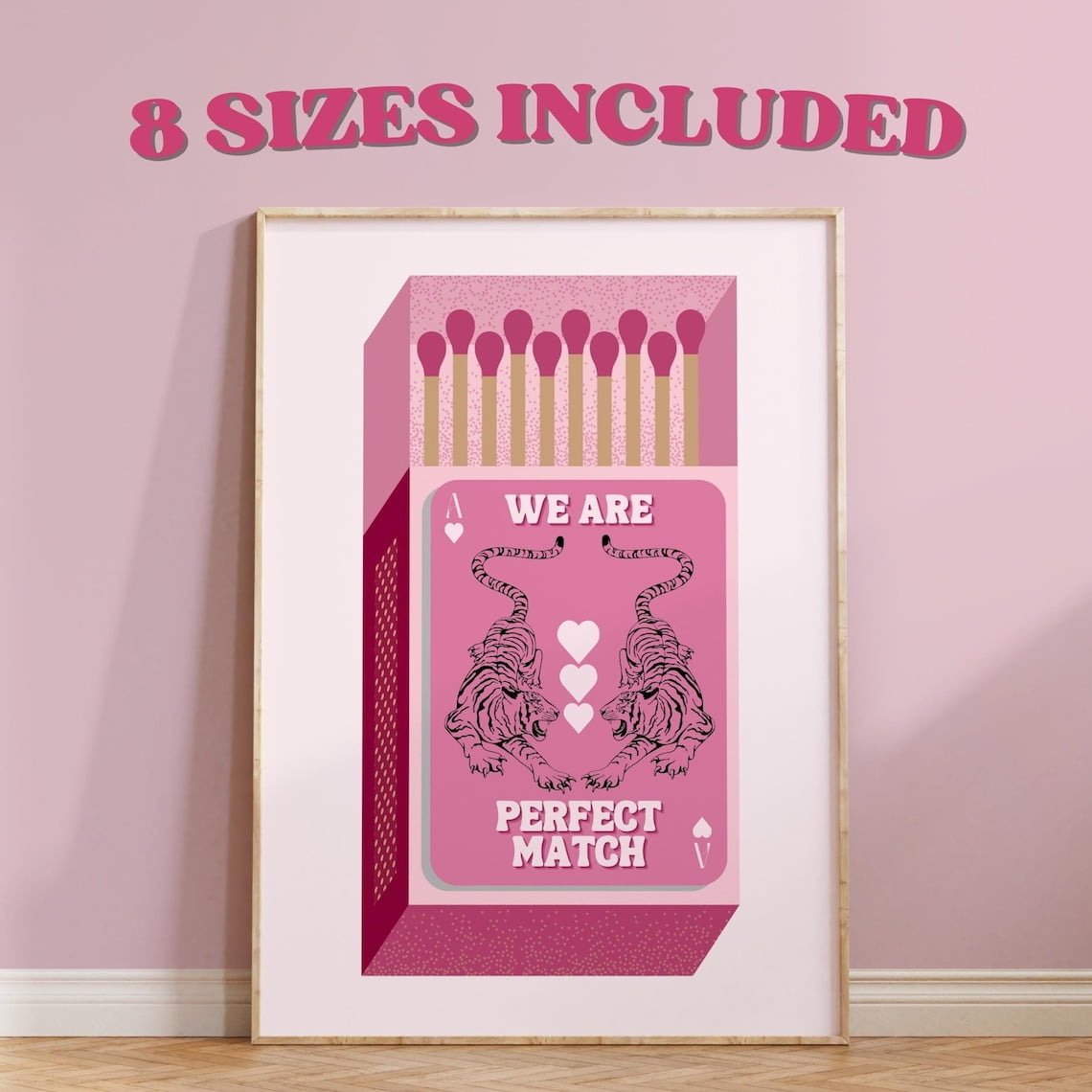 Trendy Matchbox Print, Trendy Matches Poster, Retro Matchbook Wall Art ...