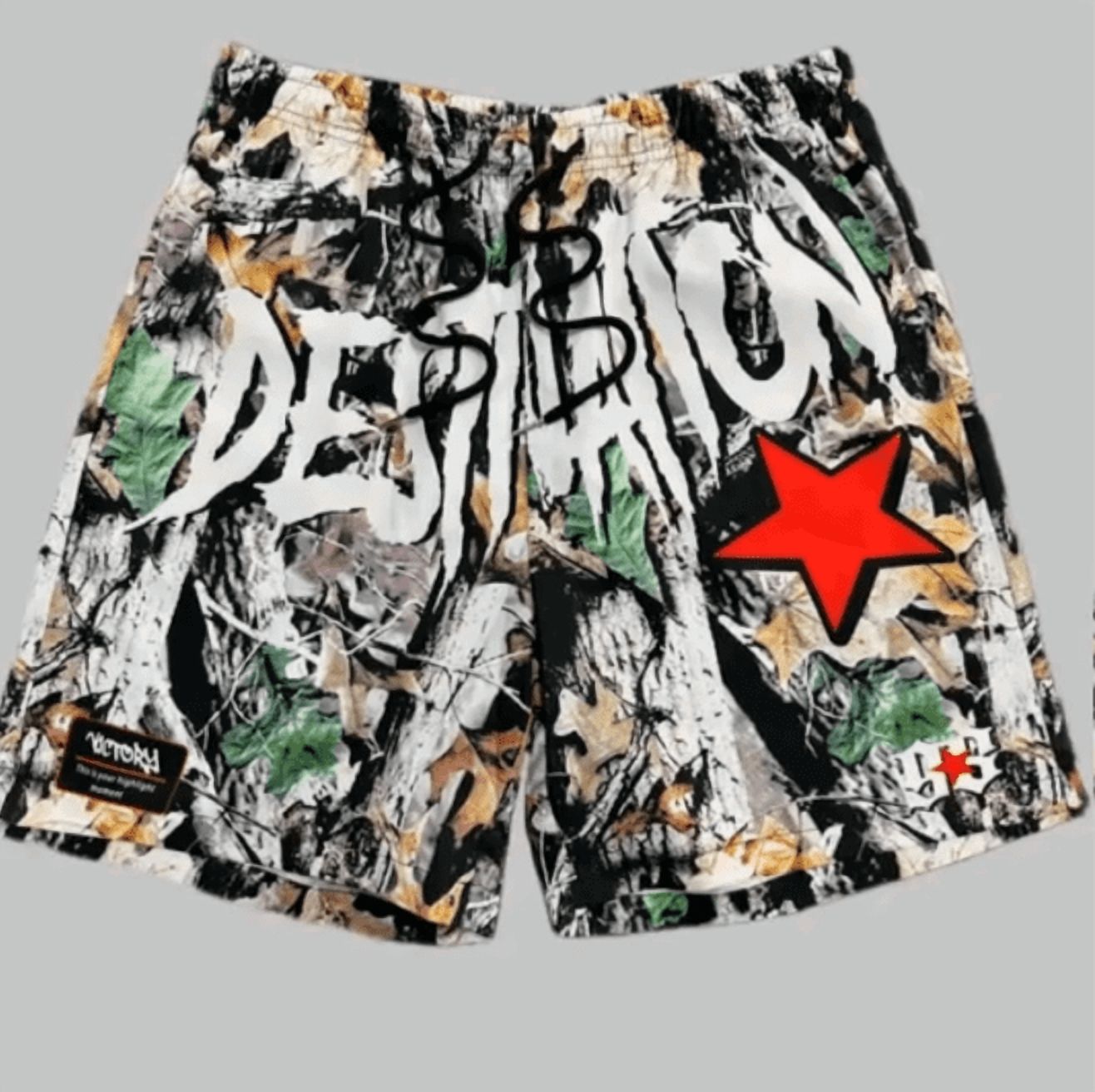 Trendy Men'S Camouflage Letter-Printed Shorts Innovative Jungle ...