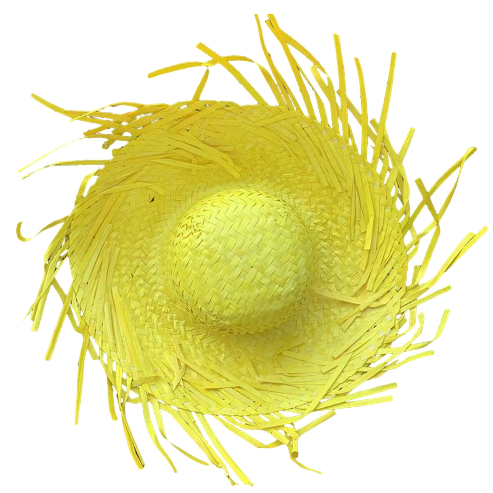 Trendy Mexicanos Straw Hat with Ripped Brim, for Festivals Fiesta ...