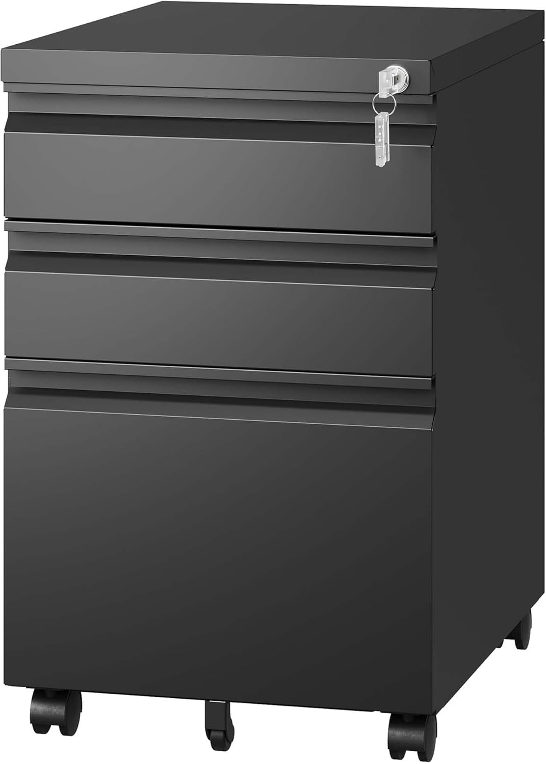 Trendy Modern Metal Office Mobile File Cabinet with Drawers with Lock ...