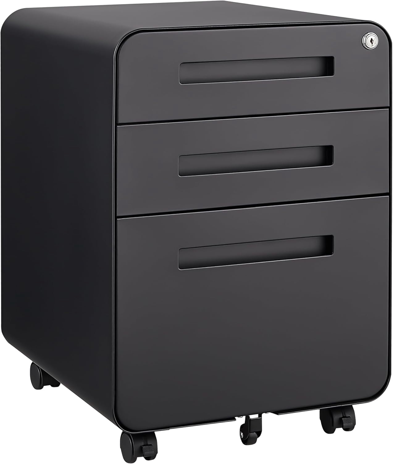 Trendy Modern Metal Office Mobile File Cabinet with Drawers with Lock ...