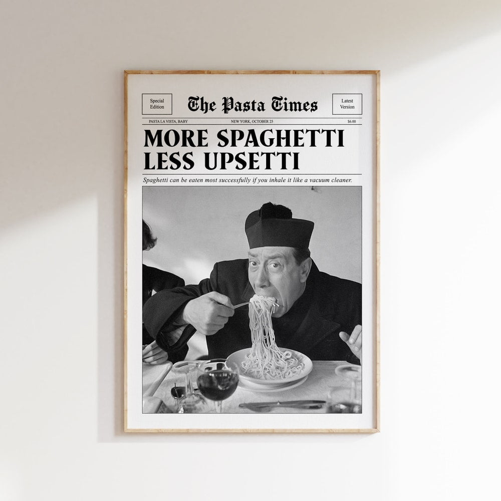 Trendy Newspaper Print, Fun Kitchen And Bar Poster, Y2K Art, Dorm Decor ...