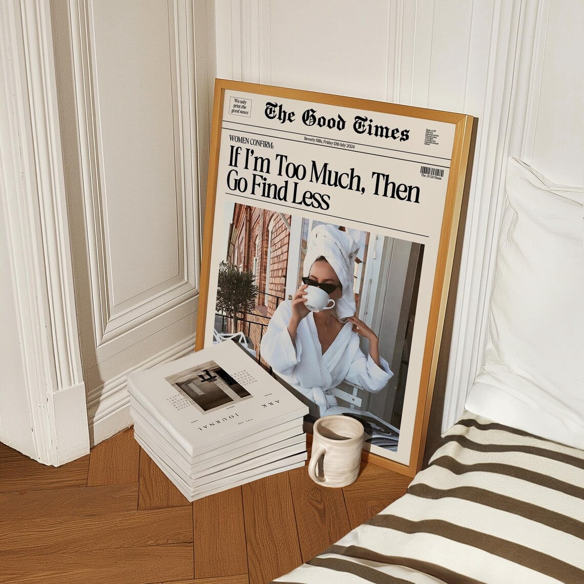 Trendy Newspaper Print News Headline Wall Art New York News Fashion ...