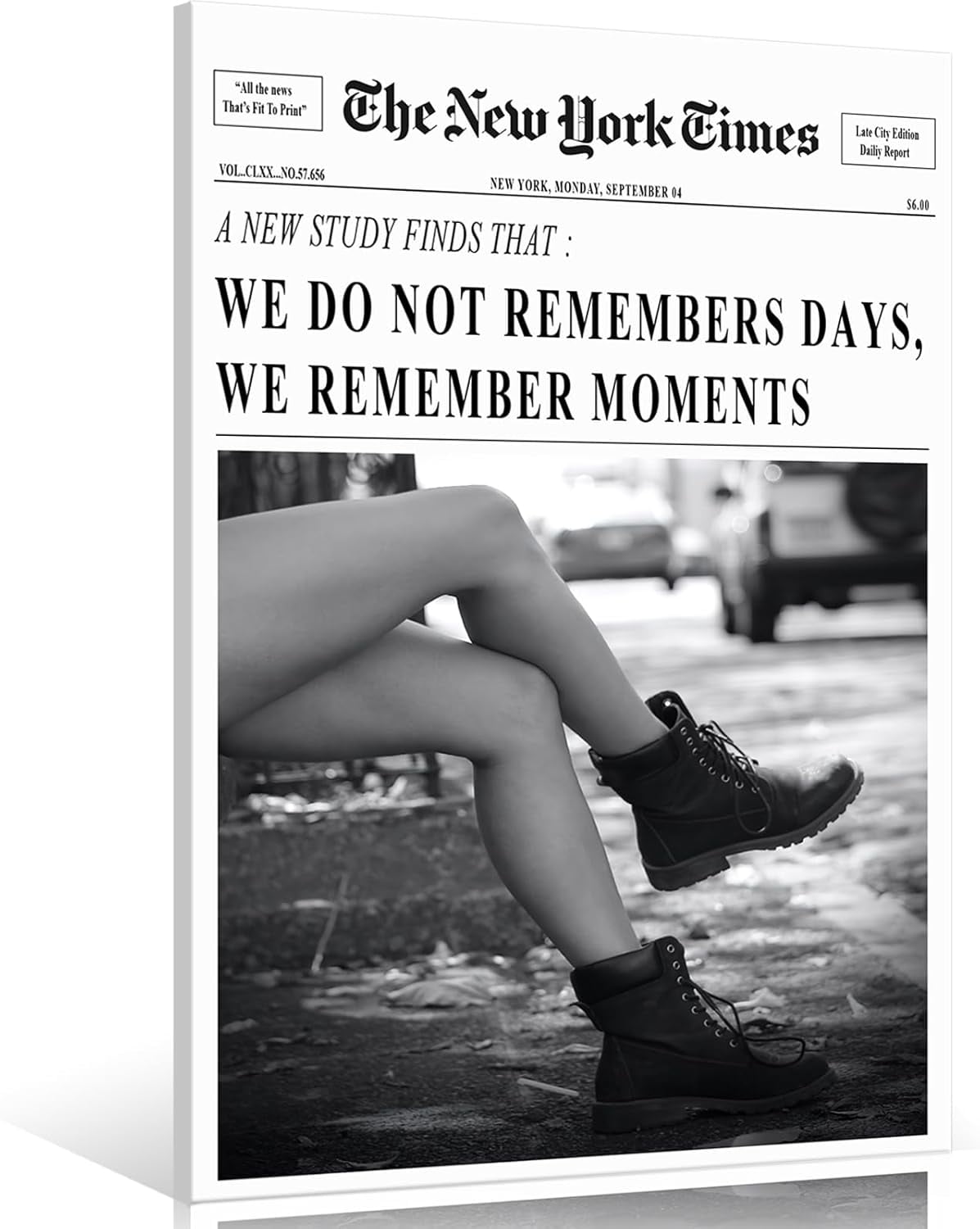 Trendy Newspaper Wall Art，Funky Magazine Cover Poster，Funny Modern ...