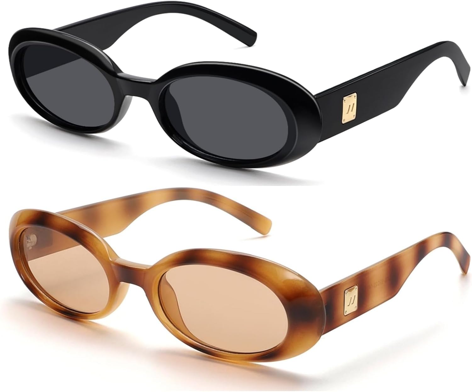 Trendy Oval Sunglasses for Women Retro Vintage 90s Sunnies for Small ...