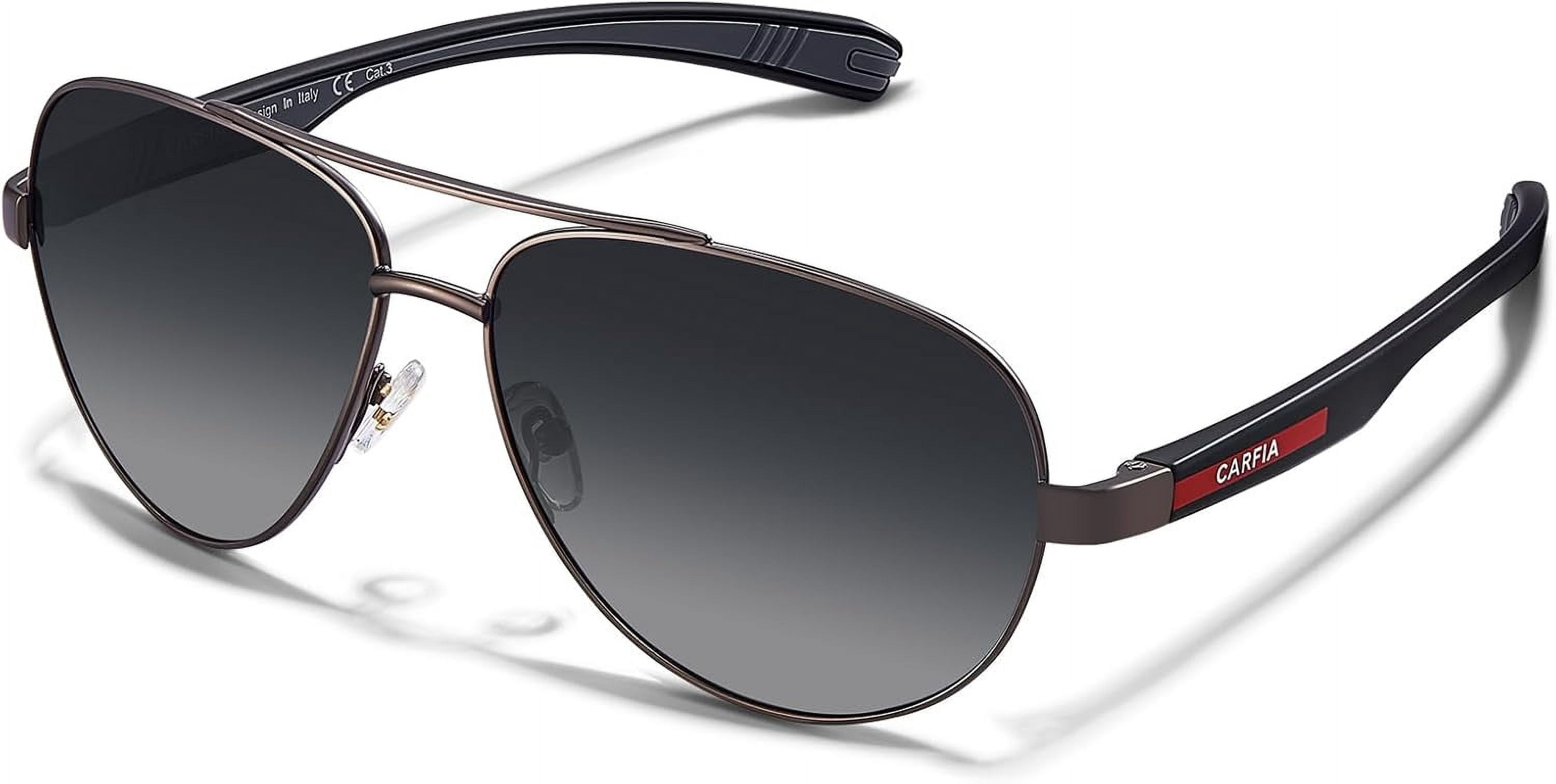 Trendy Pilot Polarized Sunglasses for Men UV400 Lenses, Lightweight ...