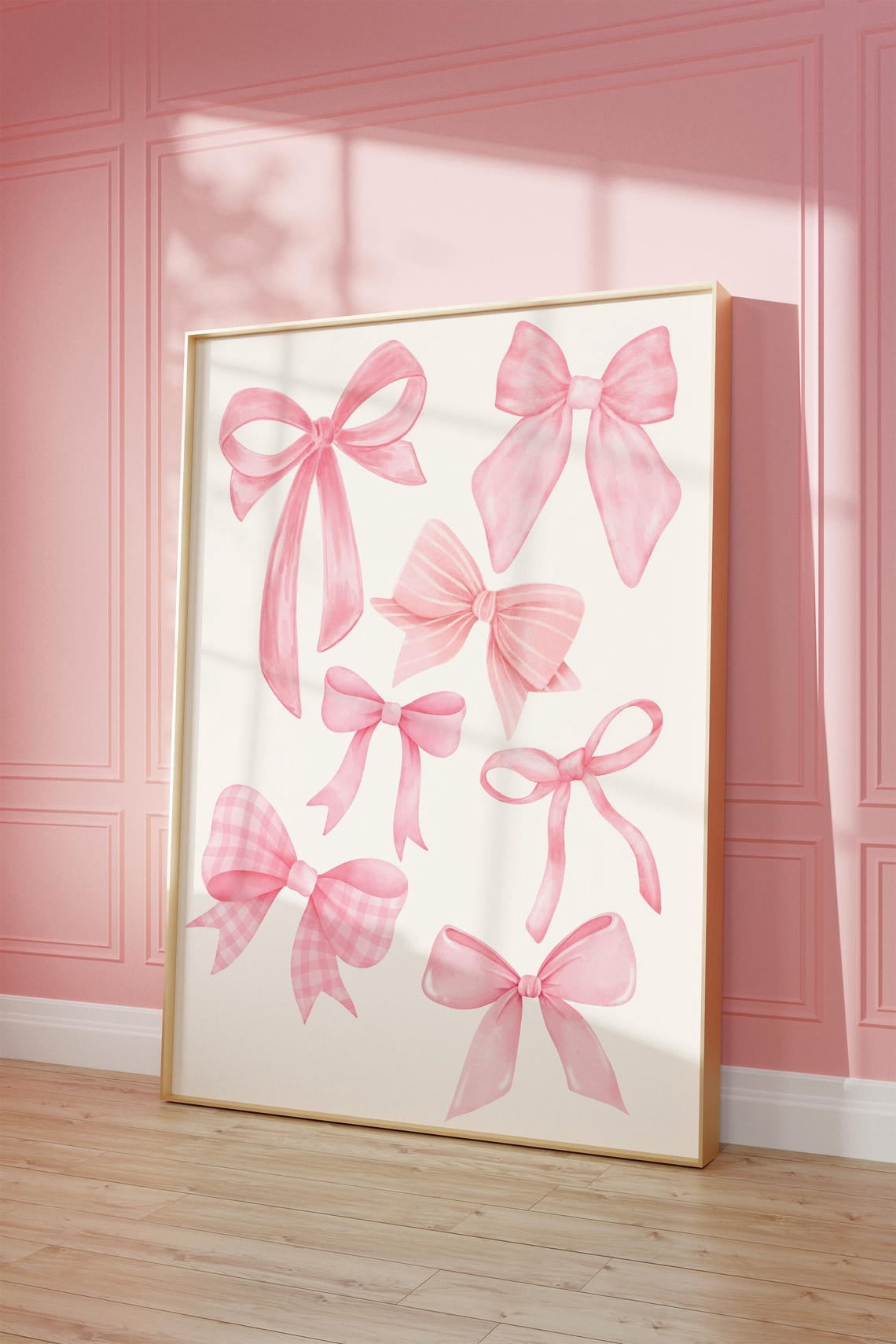Trendy Pink Bows Poster, Girly Preppy Poster, Dorm Room Decor, College ...