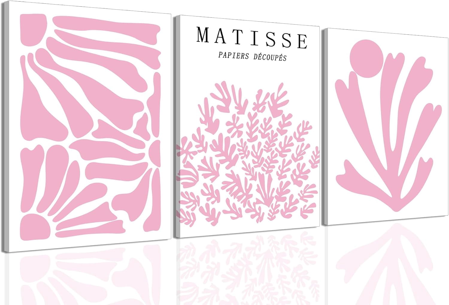 Trendy Pink Bows Wall Art Set of 3 Coquette Preppy CherryJANS.NO1 Light ...