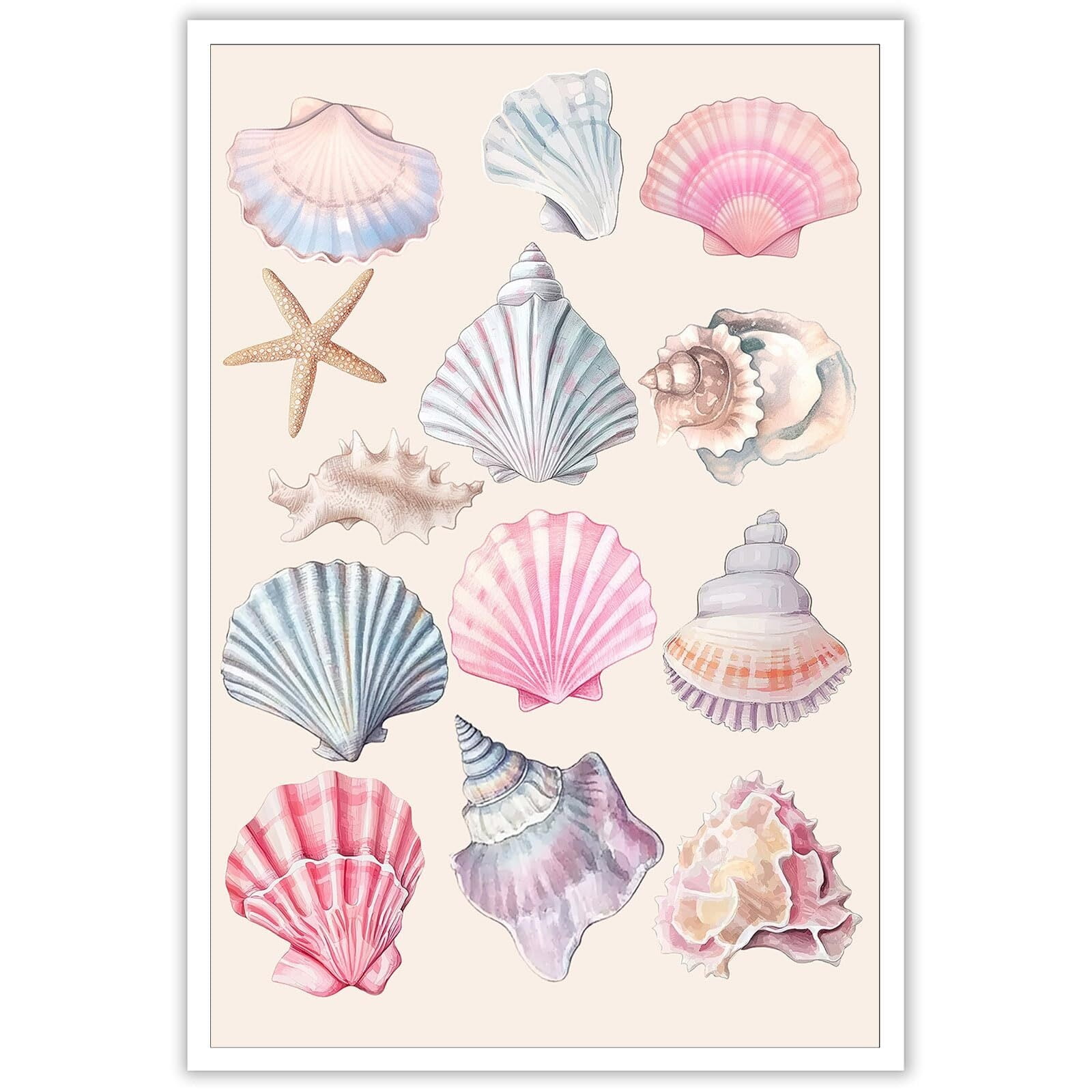 Trendy Pink Shell Wall Art Funny Coastal Cowgirl Poster Funky Preppy ...