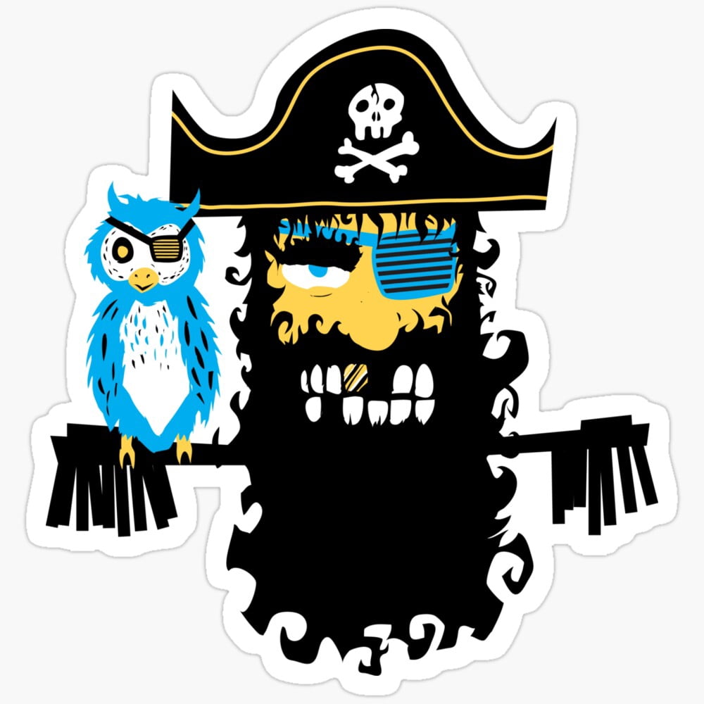 Trendy Pirate Sticker Phone Decal Water Bottle Stickers Car Decals ...