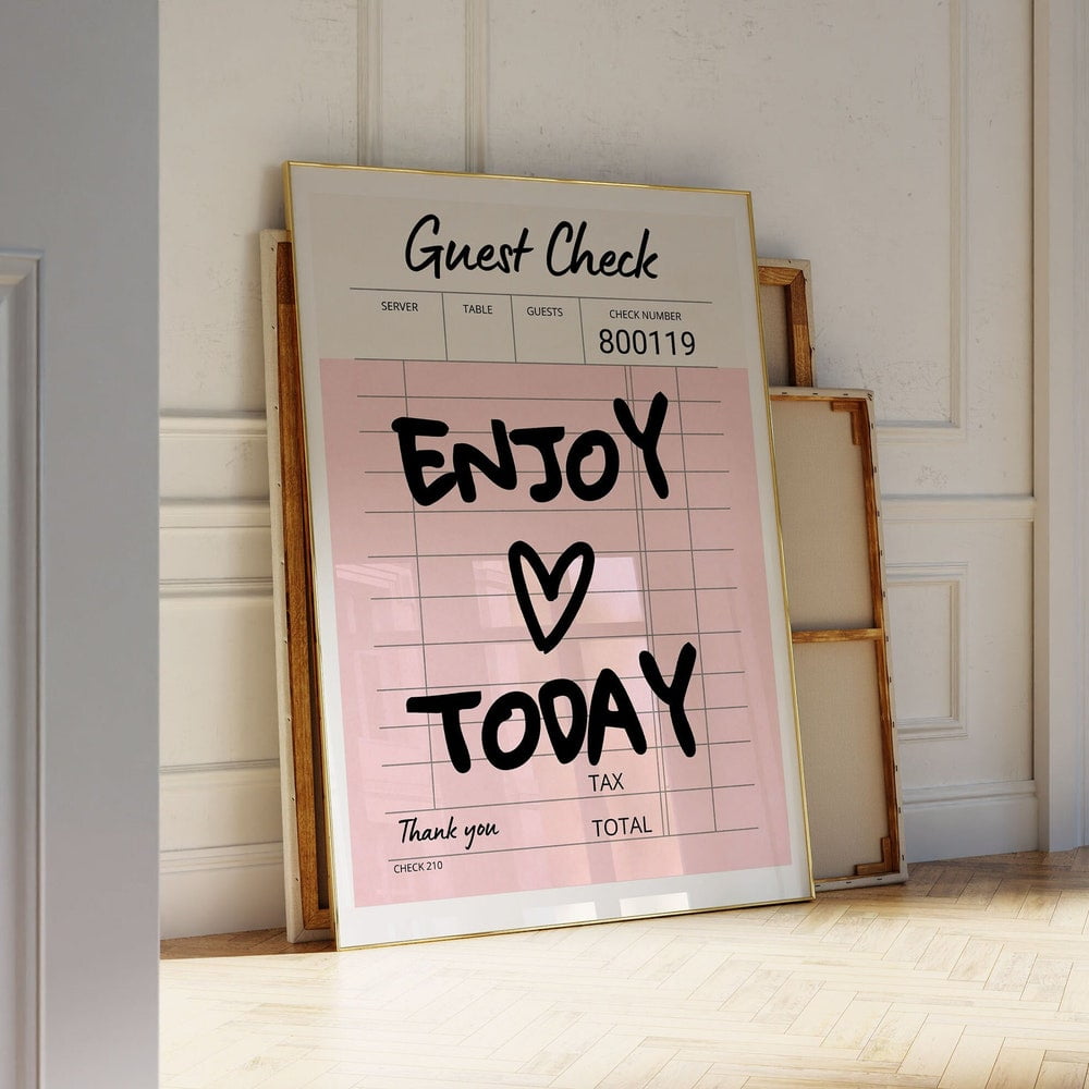Trendy Prints Guest Check Wall Art Prints And Posters Kitchen Wall ...