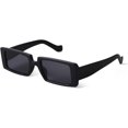 Trendy Rectangle Sunglasses Retro Cool 90s Fashion Narrow Square Frame ...