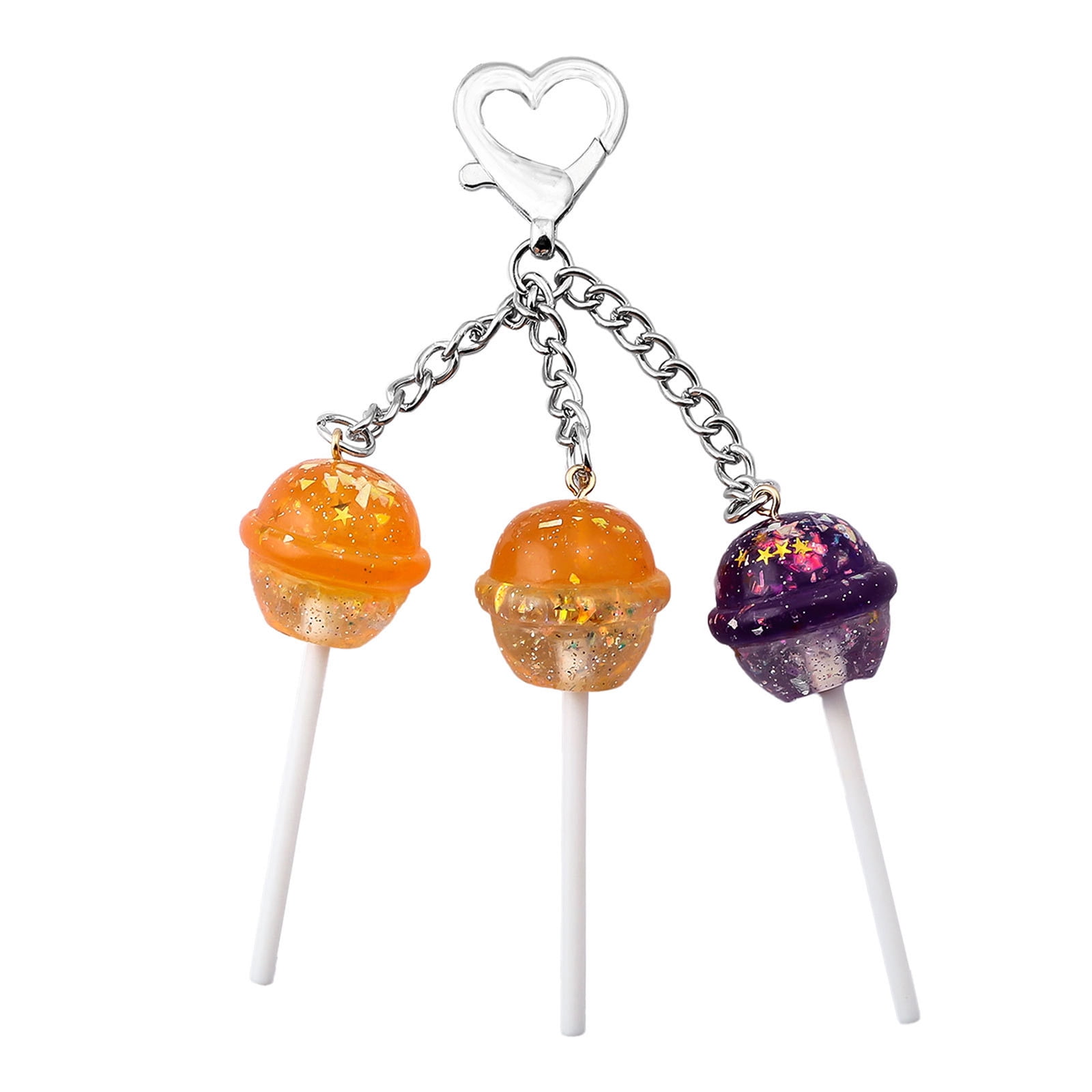 Trendy Resin Lollipop Keychain Candy Designs Key Rings For Women Girls ...