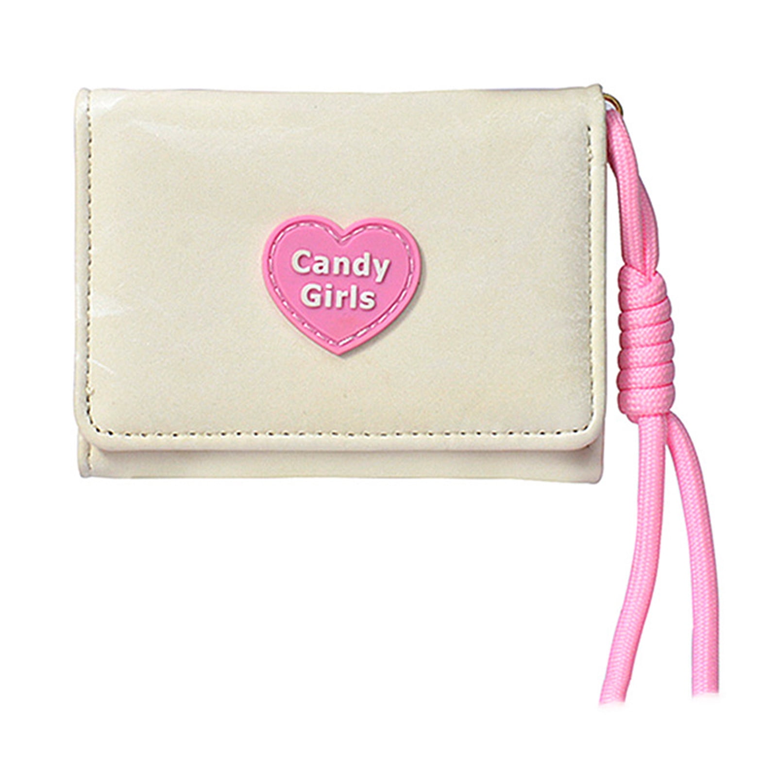Trendy Retro Short Wallet with Vibrant Candy Color and Heart Shape ...