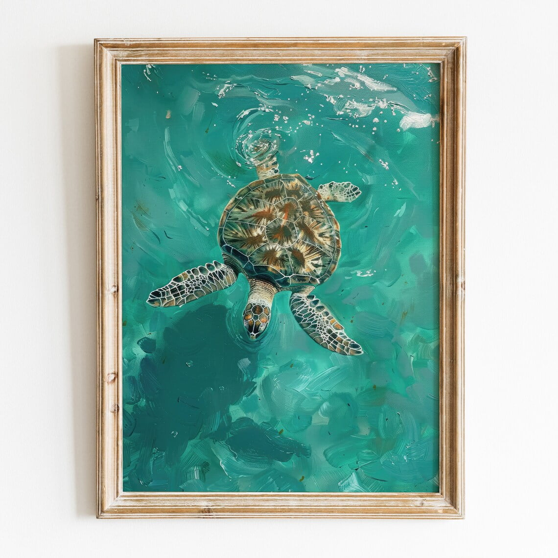 Trendy Sea Turtle Wall Art, Summer Prints, Preppy Room Decor, Blue ...