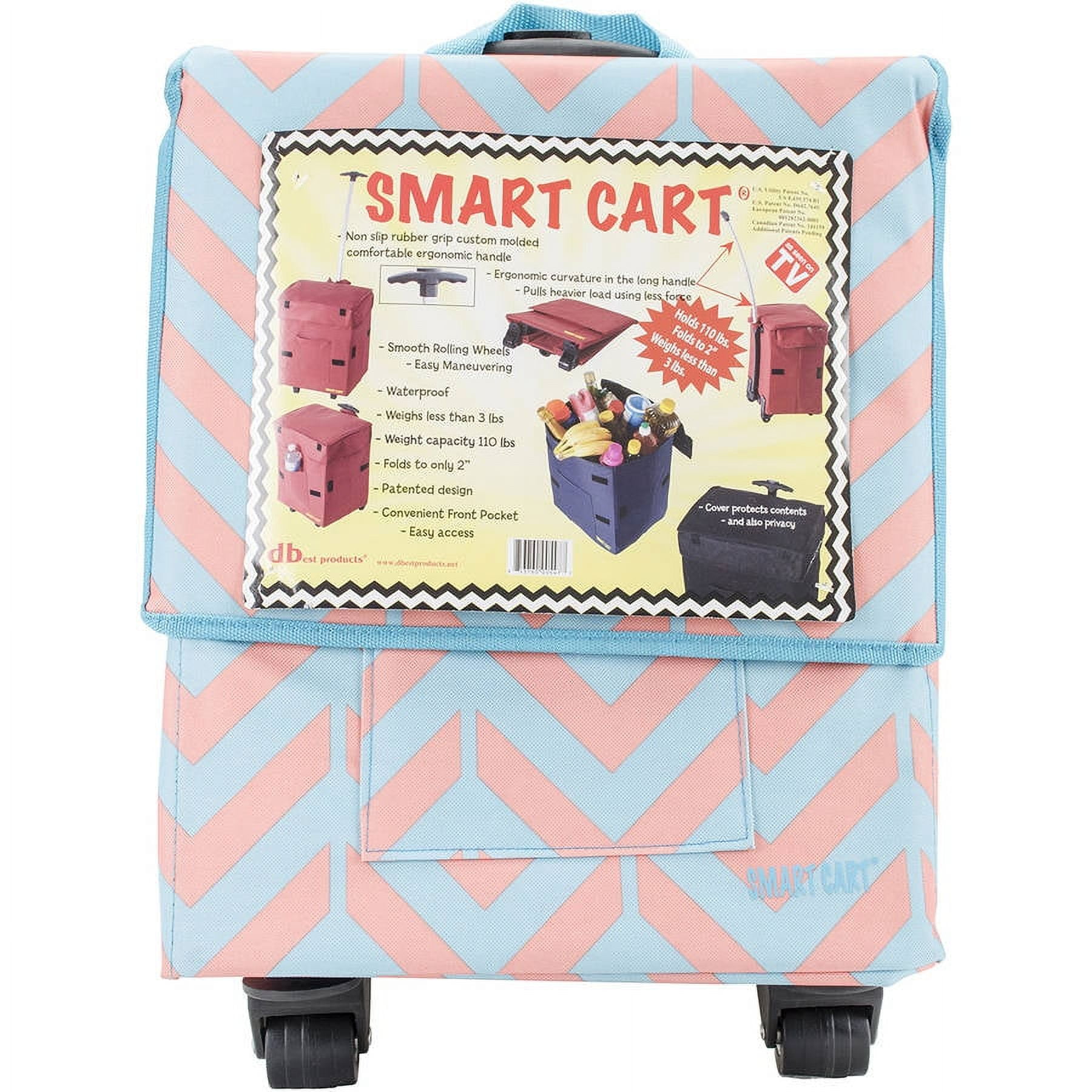 Trendy Smart Cart - Rolling Carry Case - Collapsible Handle - Coral ...