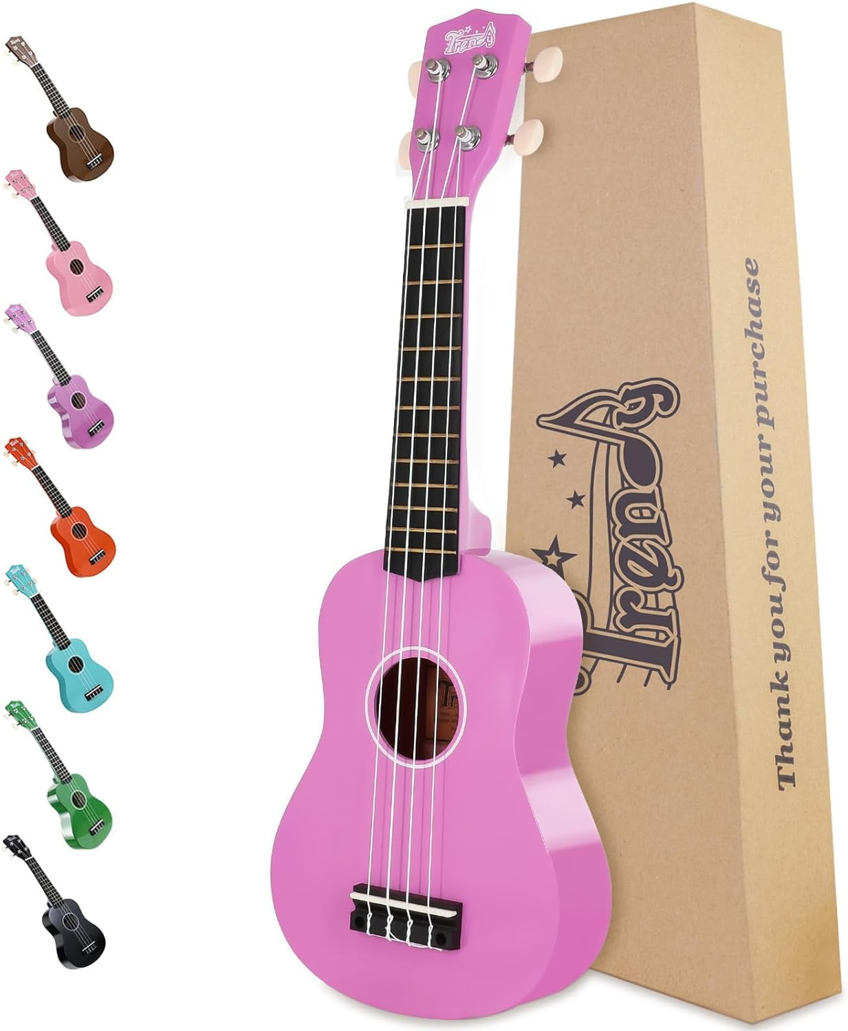 Trendy Soprano Ukulele for Kids Beginners, 21 Inch Hawaiian Ukulele for ...