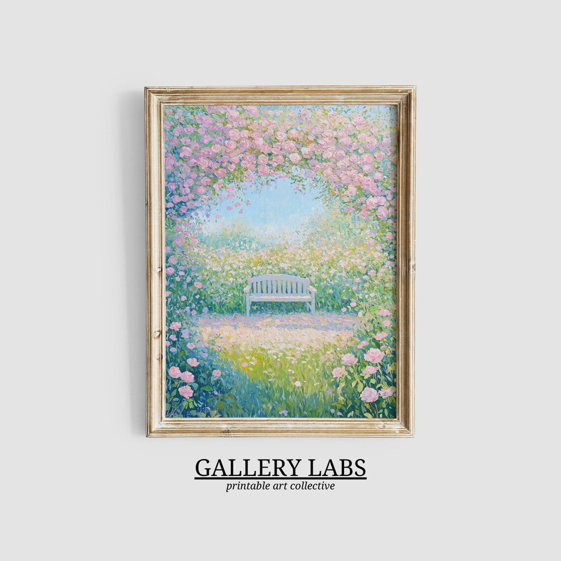 Trendy Spring Garden Art • Pink Maximalist Decor • Floral Wall Art ...