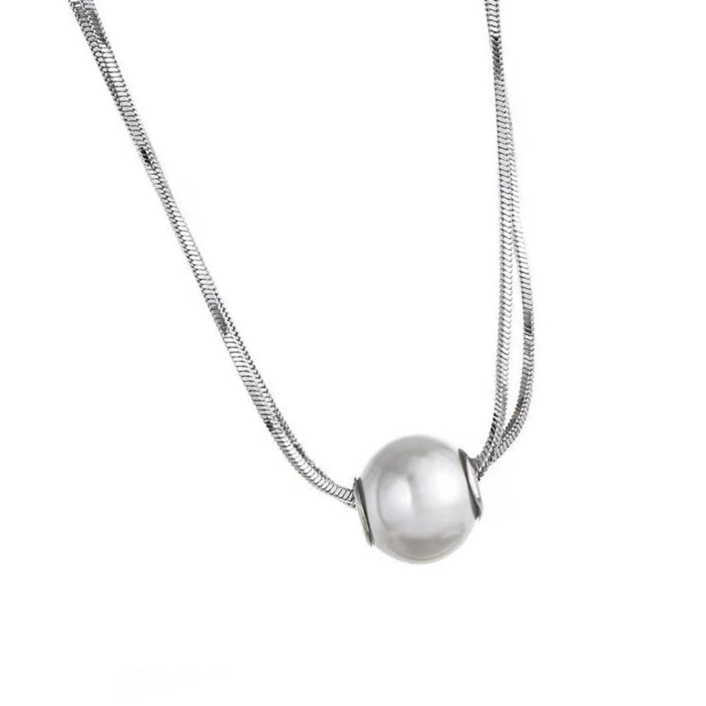 Trendy Steel Chain with Elegant Sturdy Pearls and Fahsion Pendant ...