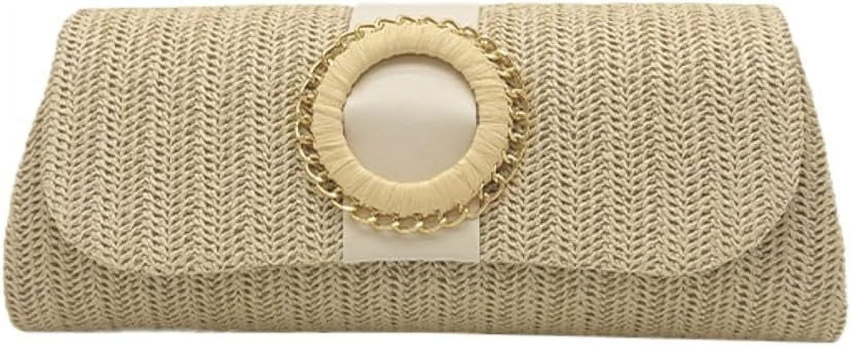 Trendy Straw Clutch Bags For Women Rattan Evening Handbags Summer Beach ...