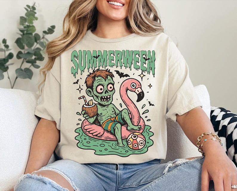 Trendy Summerween PNG, Funny Zombie Pool Float Sublimation, Halloween ...