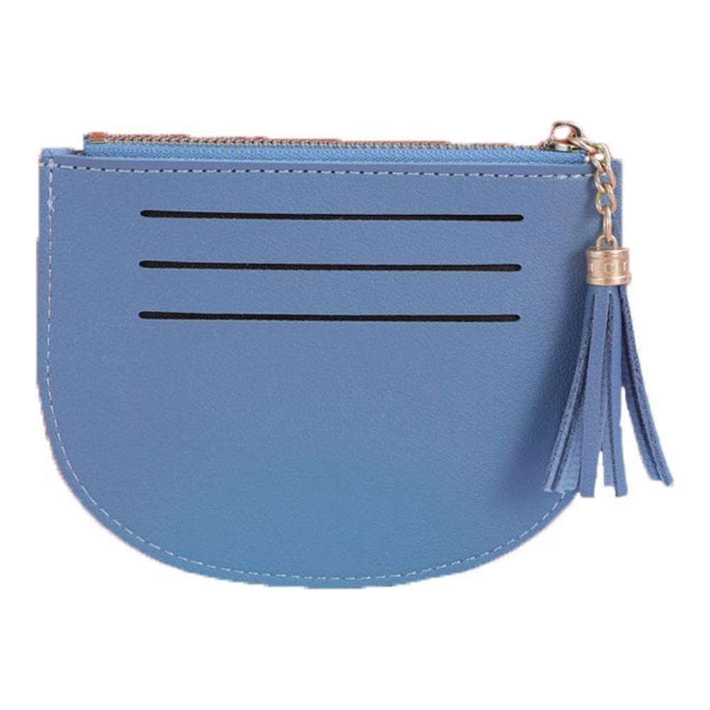 Trendy Sweet Classic Solid Color Elegant PU Leather Zipper Purse ...