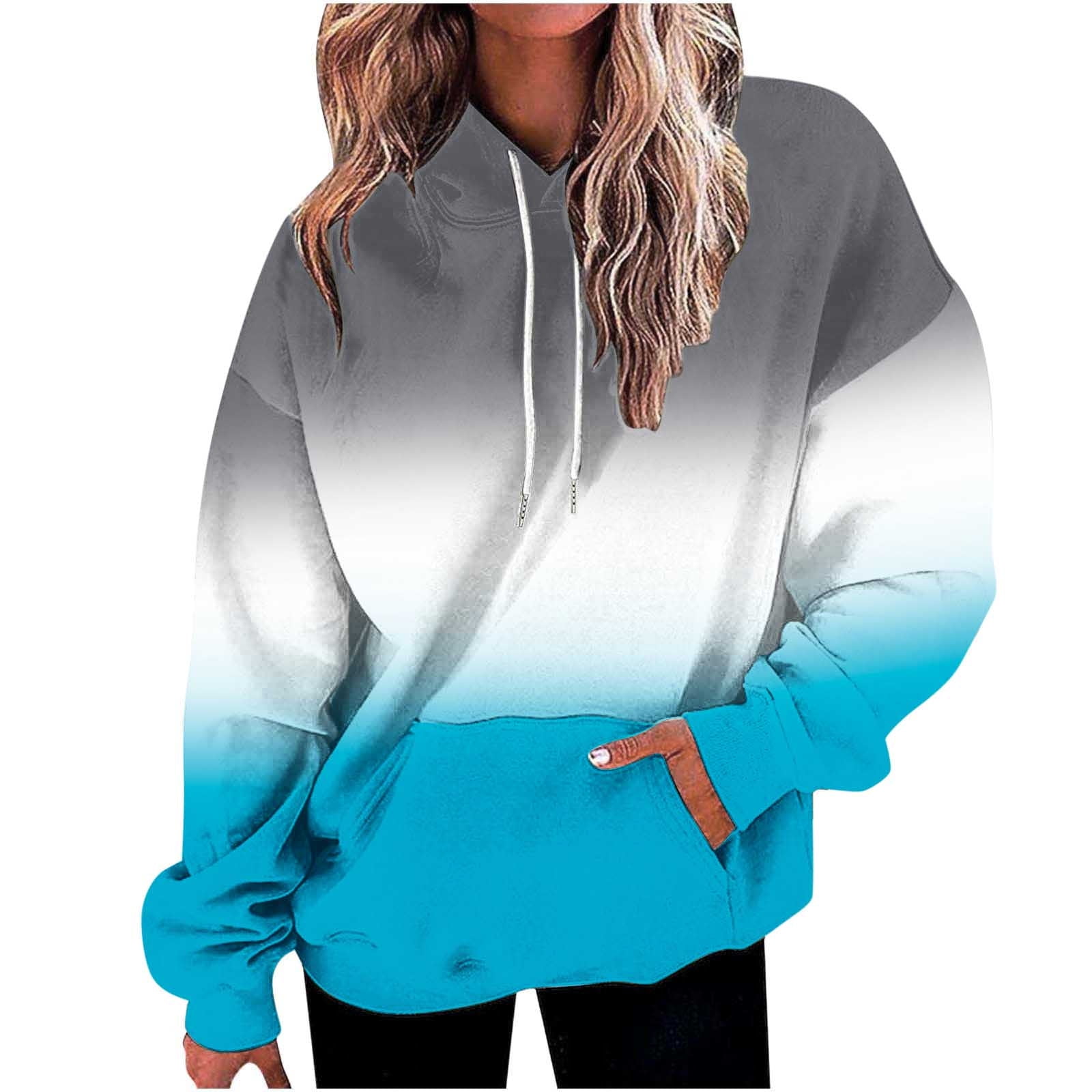 Trendy Tie-Dye Hoodies for Womens Fall Winter Casual Loose Long Sleeve ...