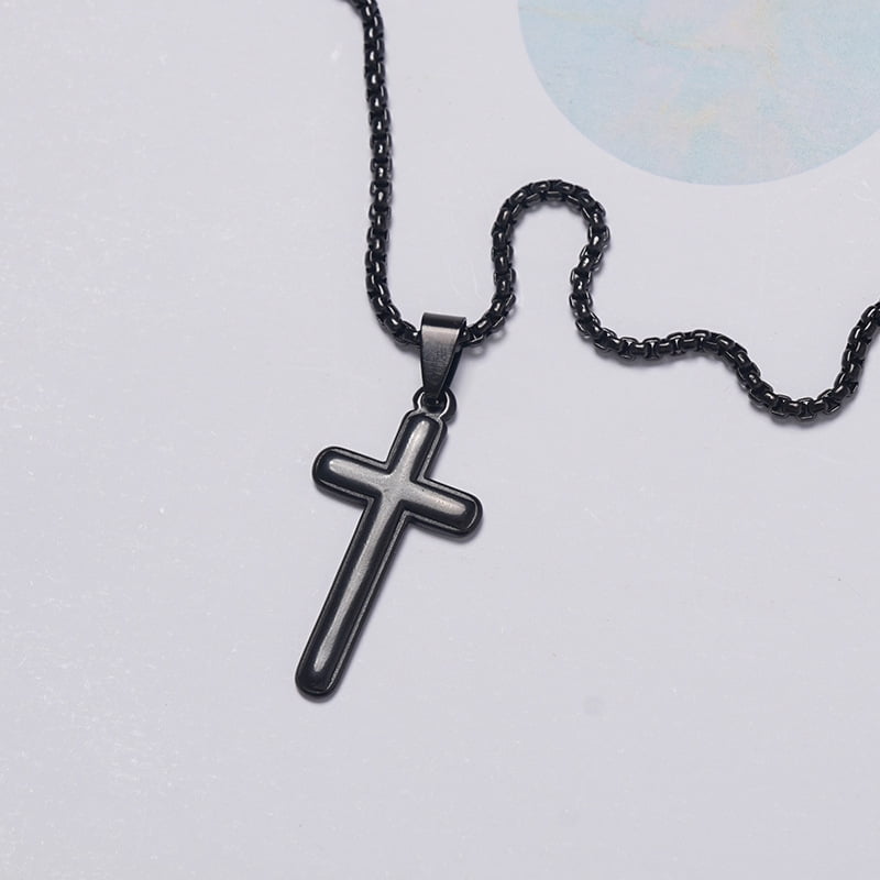 Trendy Titanium Steel Cross Necklace for Men and Women, Unique ...