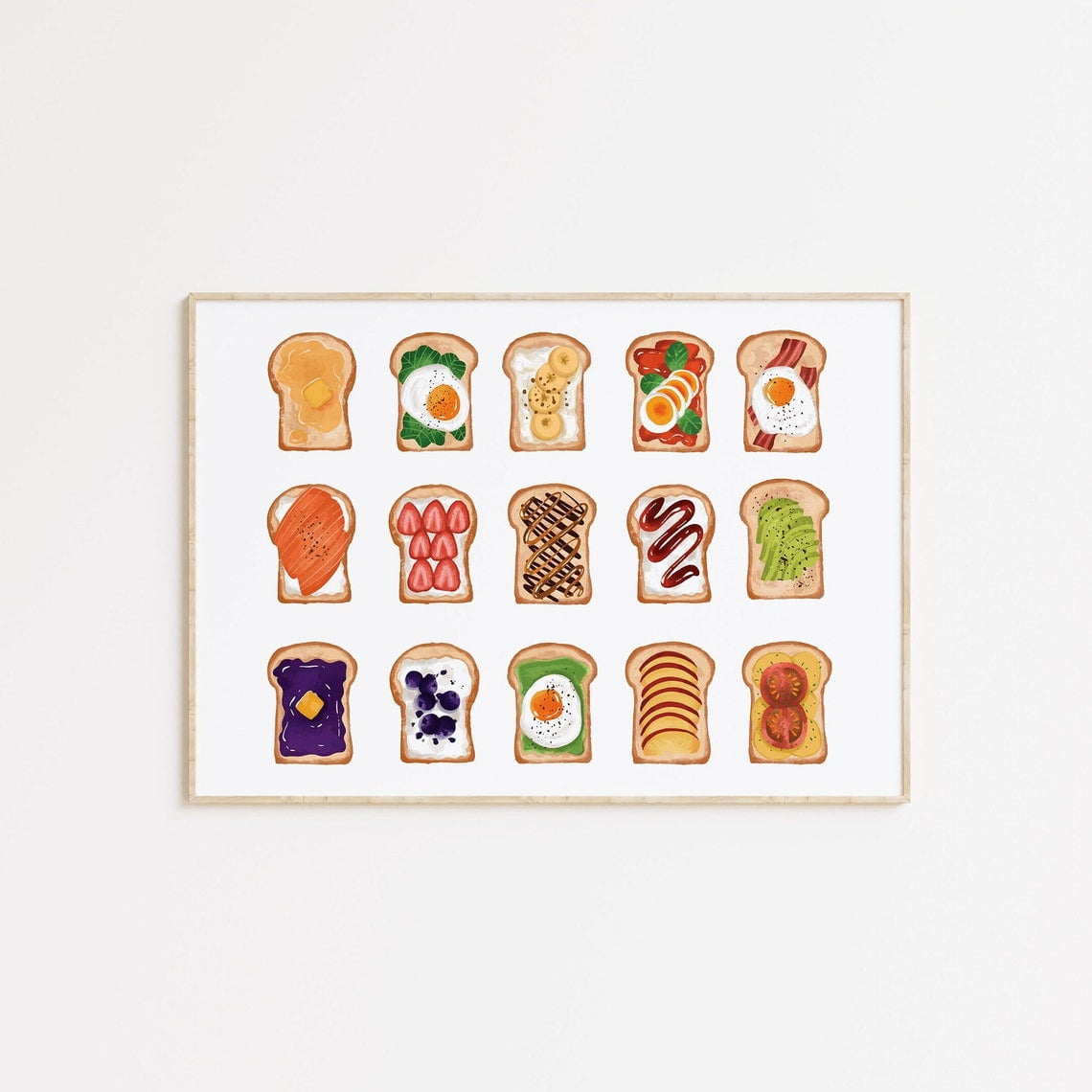 Trendy Toast Breakfast Art Poster Kitchen Wall Decor Poster Decor For ...