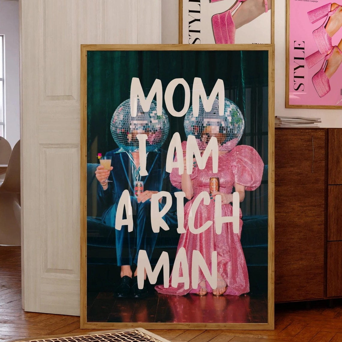 Trendy Typography Poster, Mom I Am A Rich Man Poster, Aesthetic Print ...
