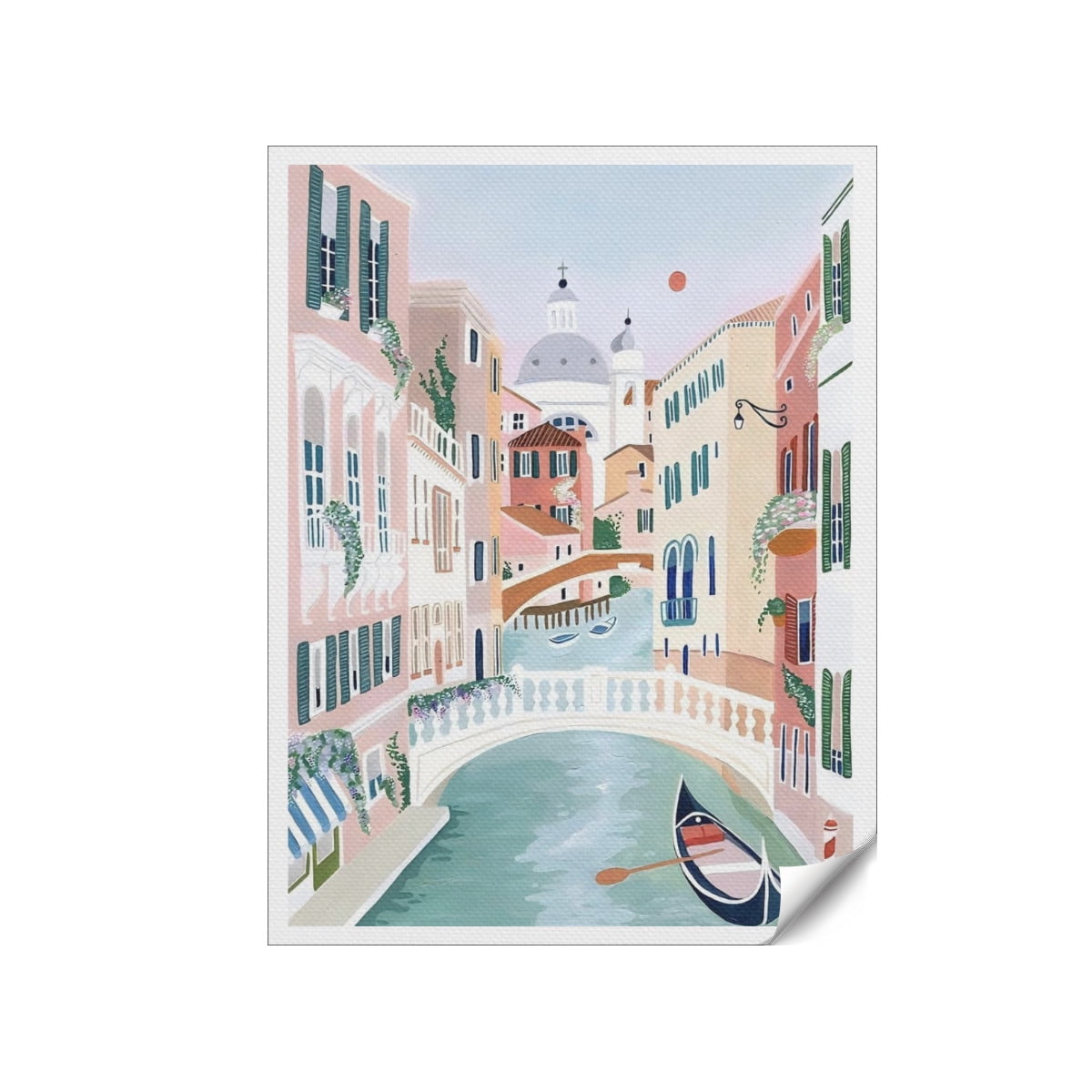 Trendy Venice Scenery Travel Wall Art Funky Italy City Landscape Canvas ...