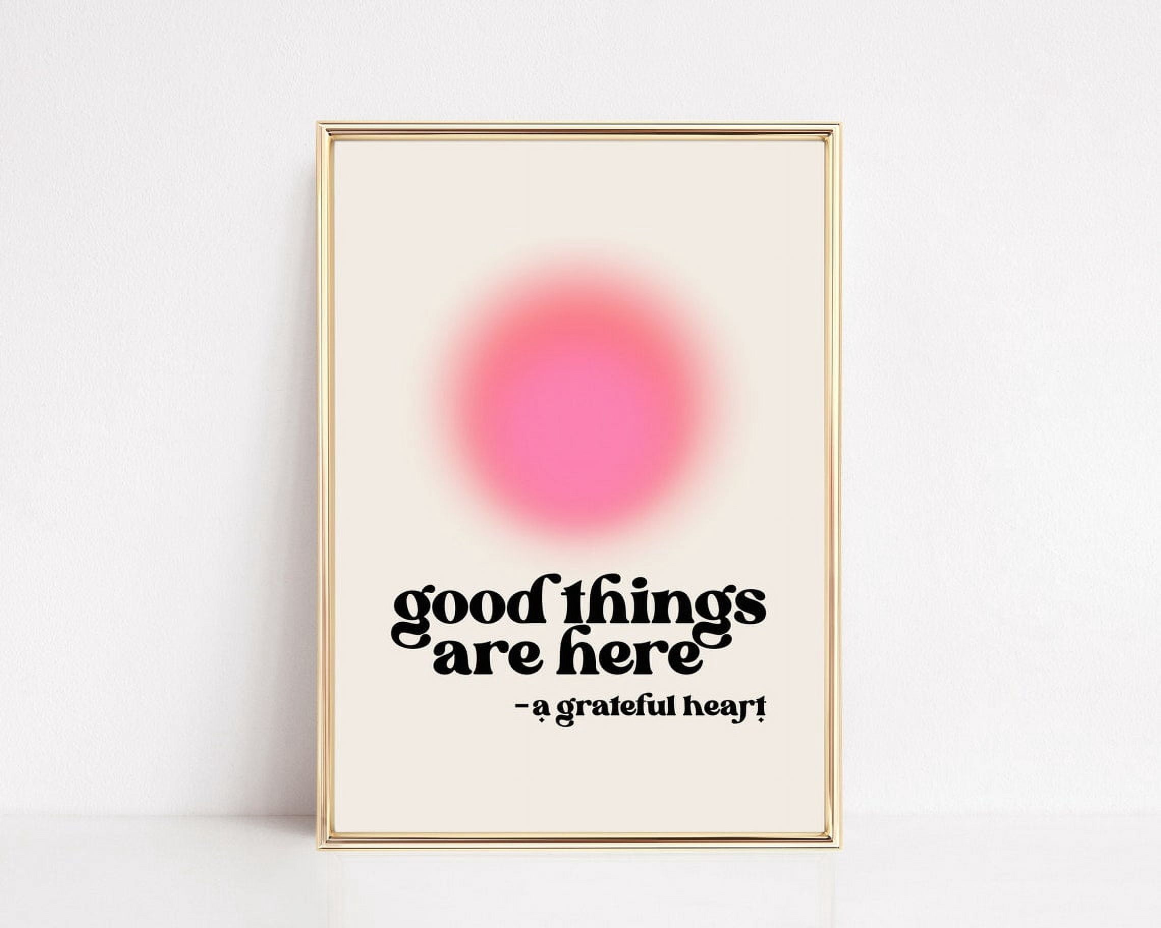 Trendy Wall Art Print Affirmation Wall Art Retro Poster Aesthetic Pink ...