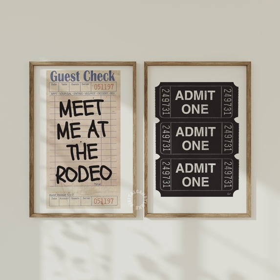 Trendy Wall Art Prints Guest Check Art Prints Trendy Print Art Cowgirl ...