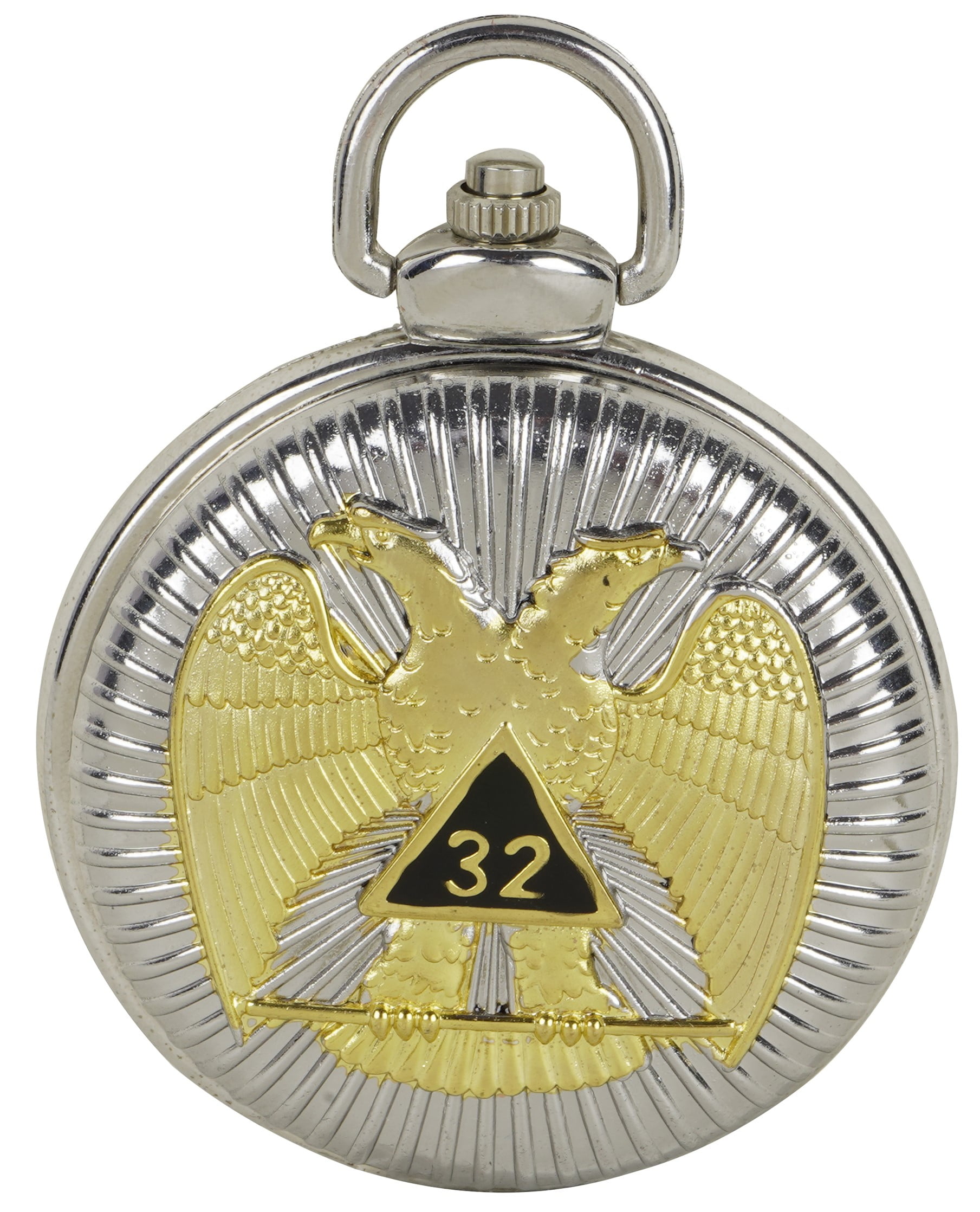 Trendy Zone 21 Pocket Watch with 2-Heads Embossed Eagle with Blue color ...