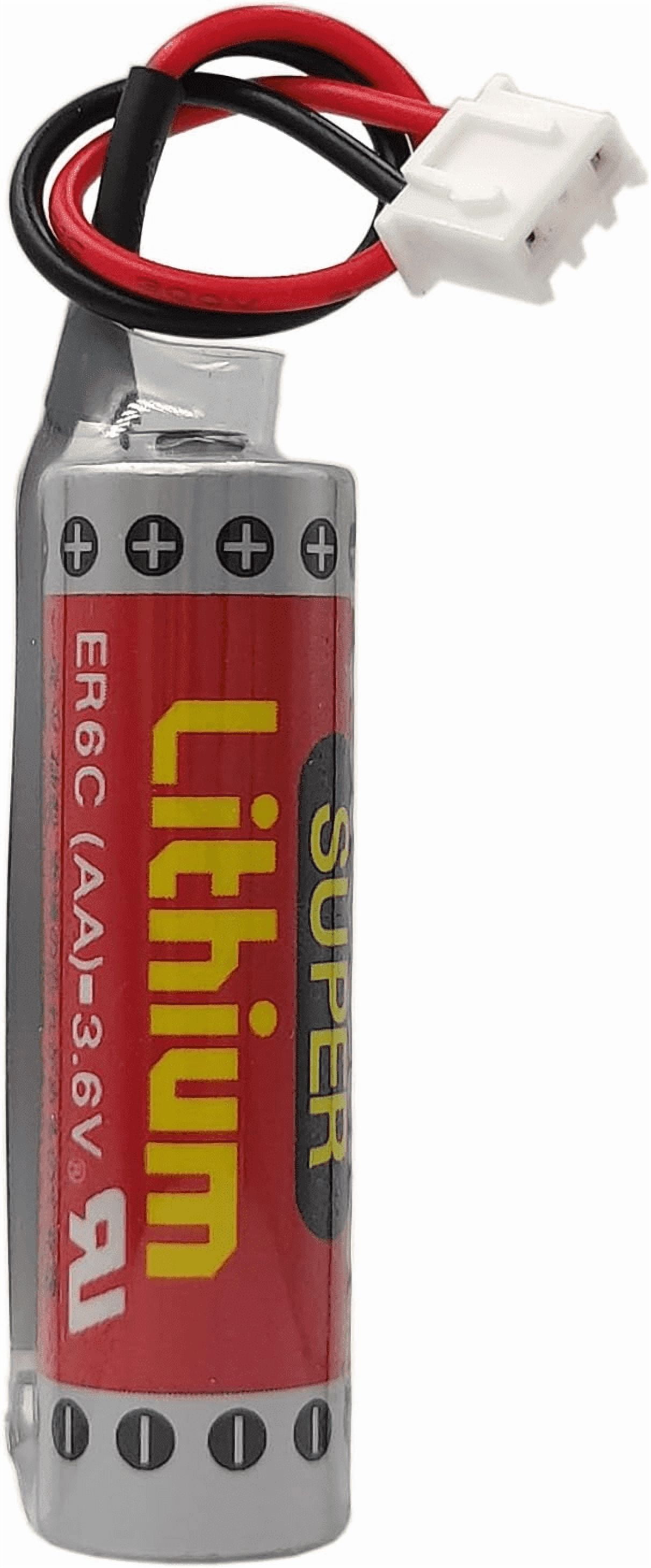 TrendyChic (1-Pack) ER6C 3.6V 1800mah AA Replace for F2-40BL FX PLC Battery with White Plug ...