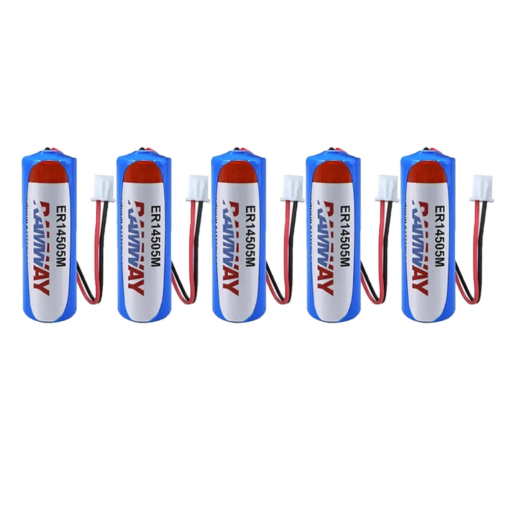 TrendyChic (5-Pack) ER14505M 3.6V 2200mAh Non-Rechargeable Lithium Sulfite Chloride Battery with ...