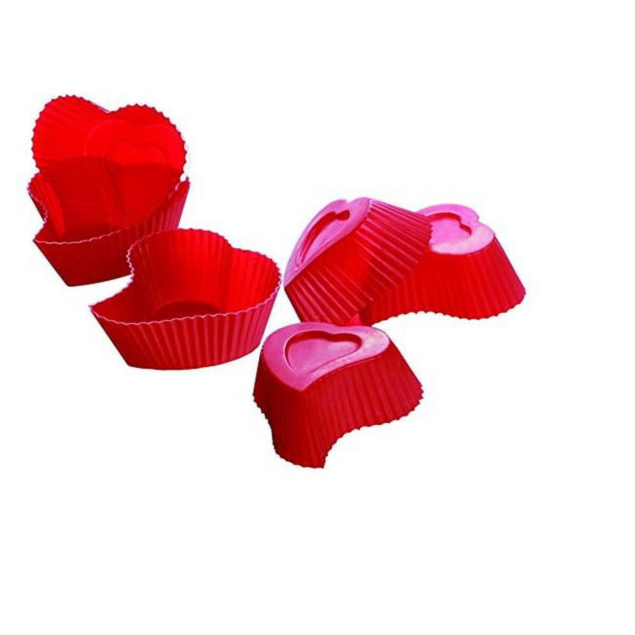 Trennel SZ07KS-10710AA Heart Muffin Cup Non-stick Silicone - Set of 6 ...