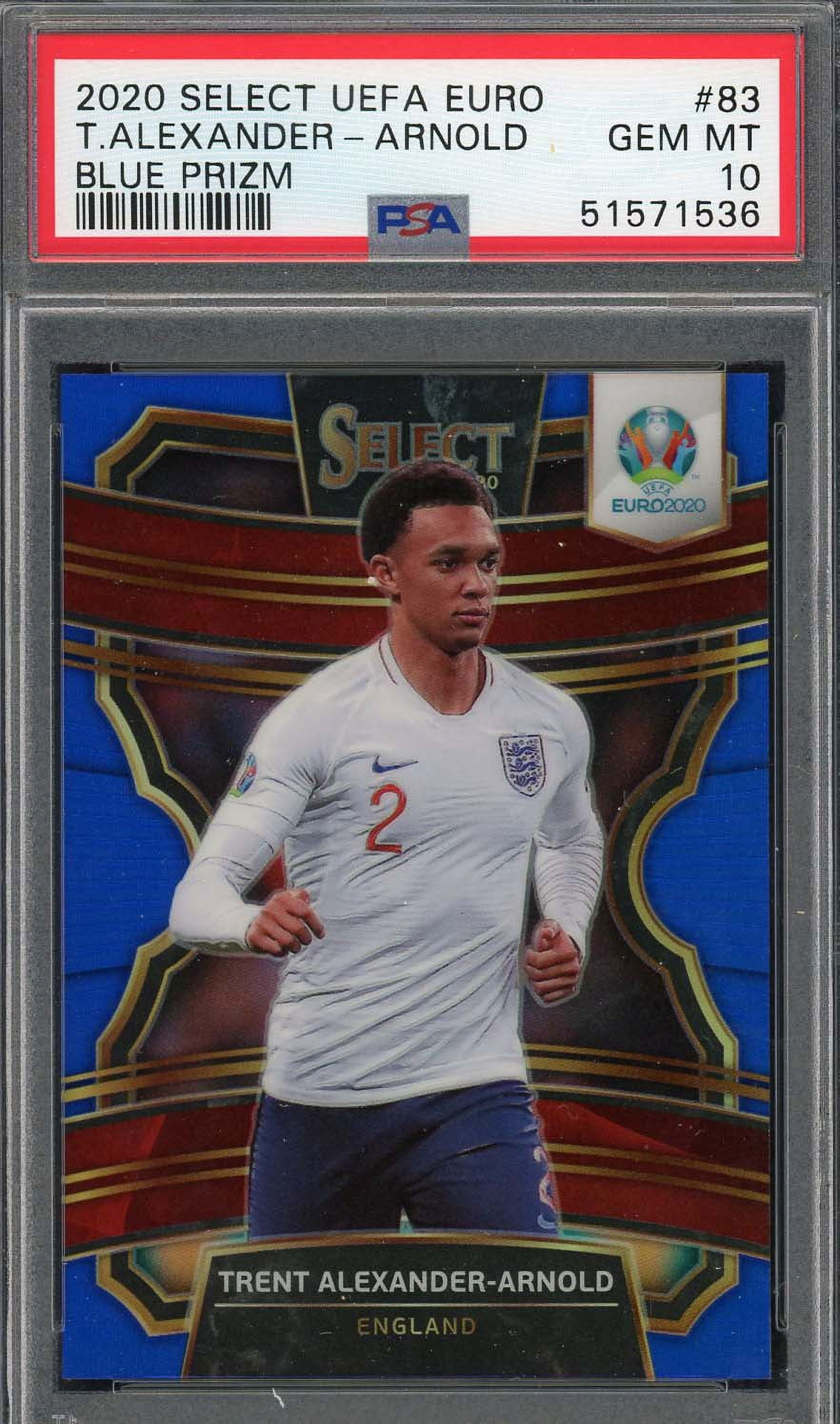 Trent Alexander Arnold 2020 Select UEFA Euro Blue Prizm Card #83 PSA 10 ...