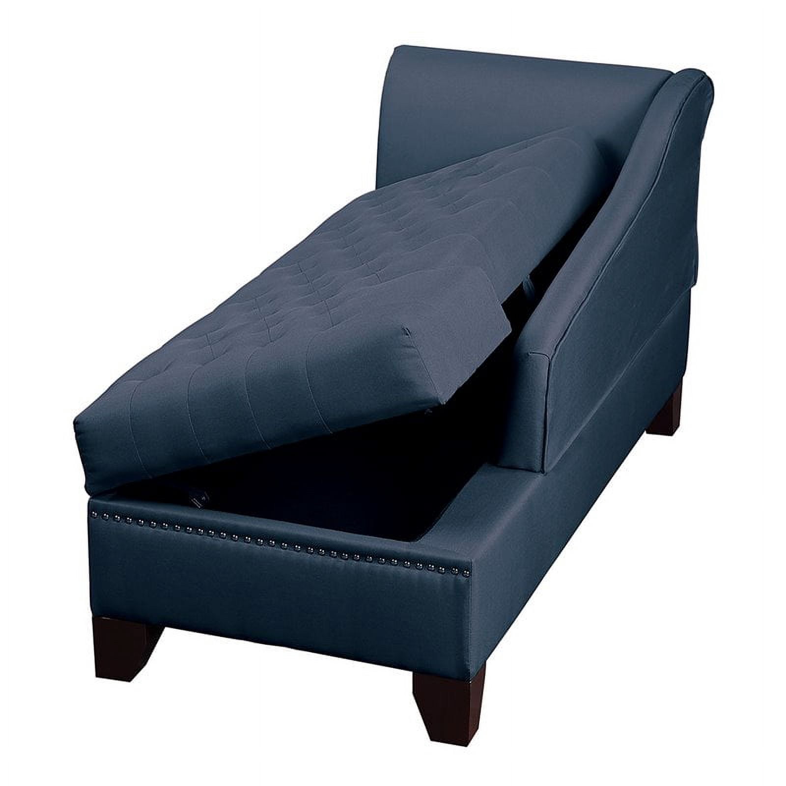 Trent Home Transitional Furniture Fabric Chaise Lounge with Storage in ...