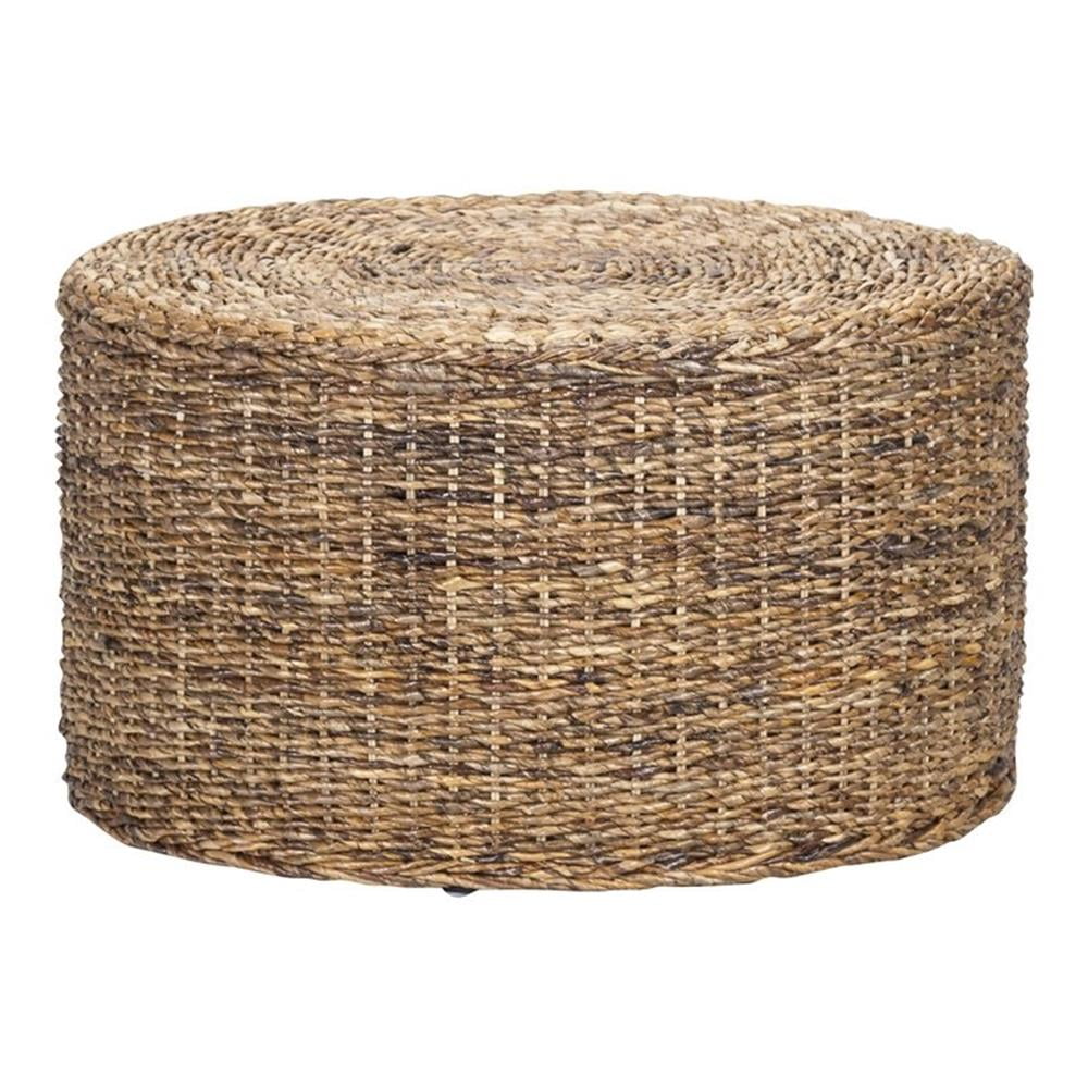 Trent Home Transitional Round Wicker/Rattan Coffee Table in Multi Brown ...